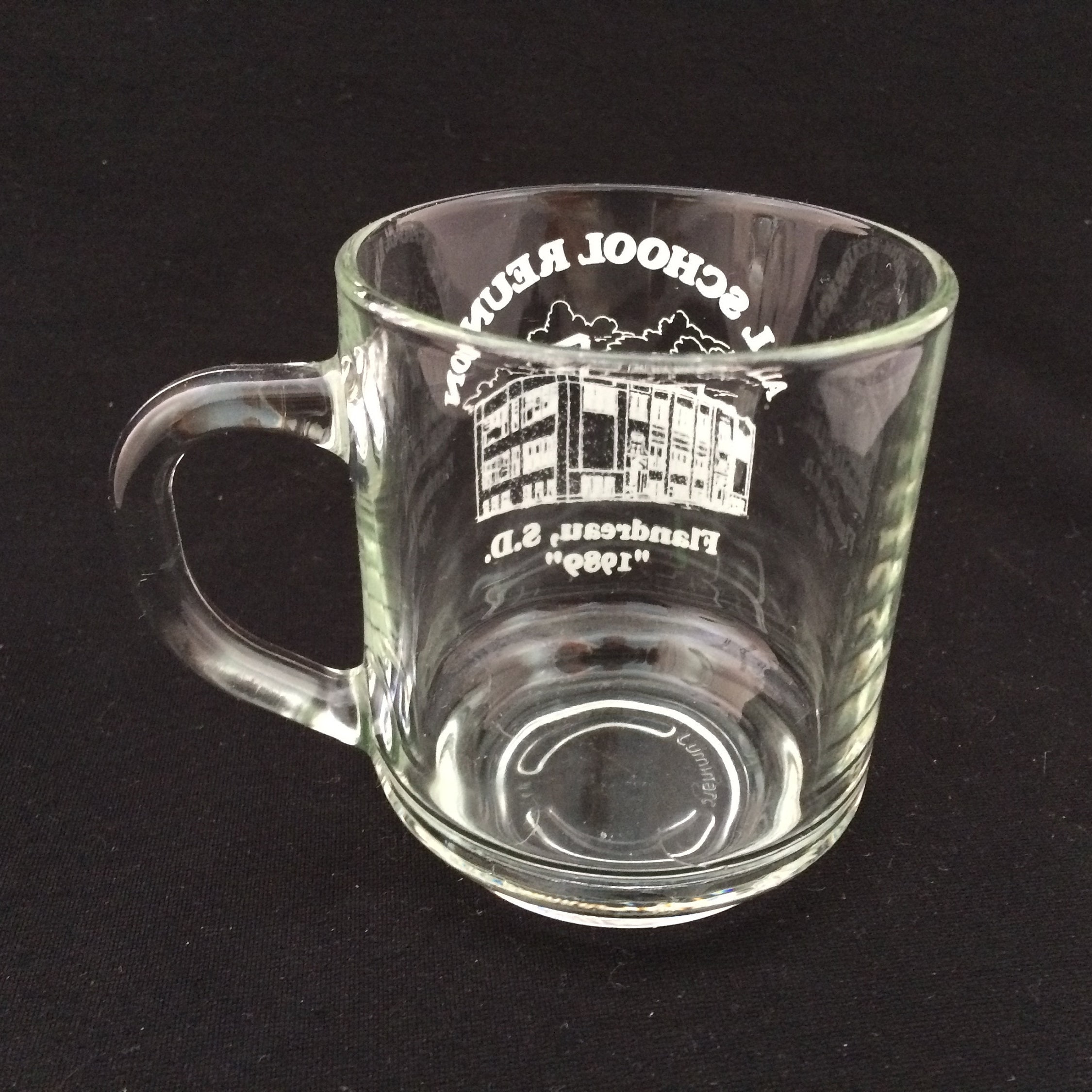 1989 Flandreau All School Reunion MUG Luminarc Glass Coffee Glassware ...