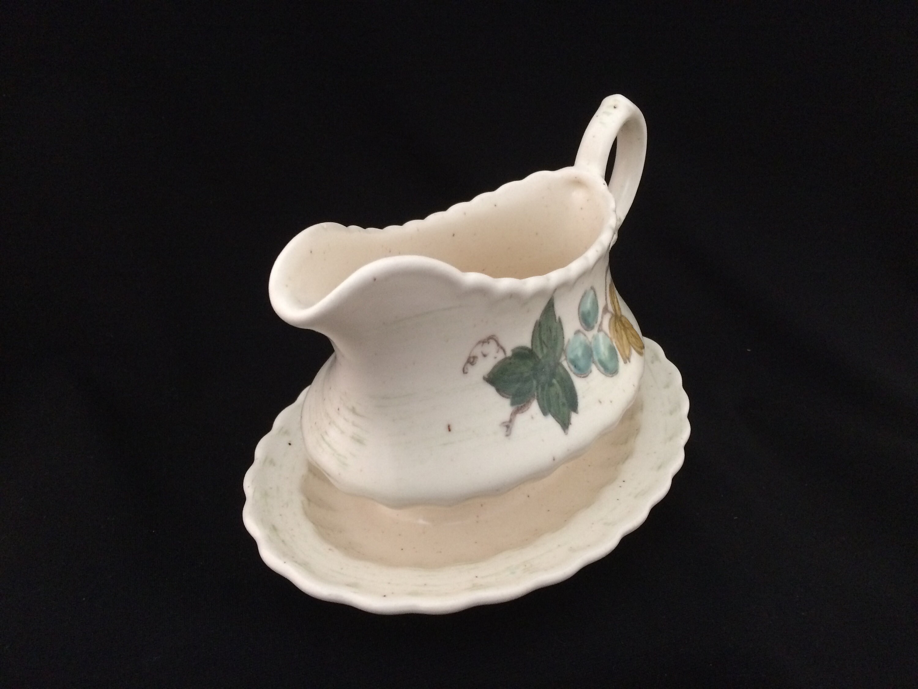 Metlox Vineyard GRAVY BOAT With Attached UNDERPLATE, Vintage California ...