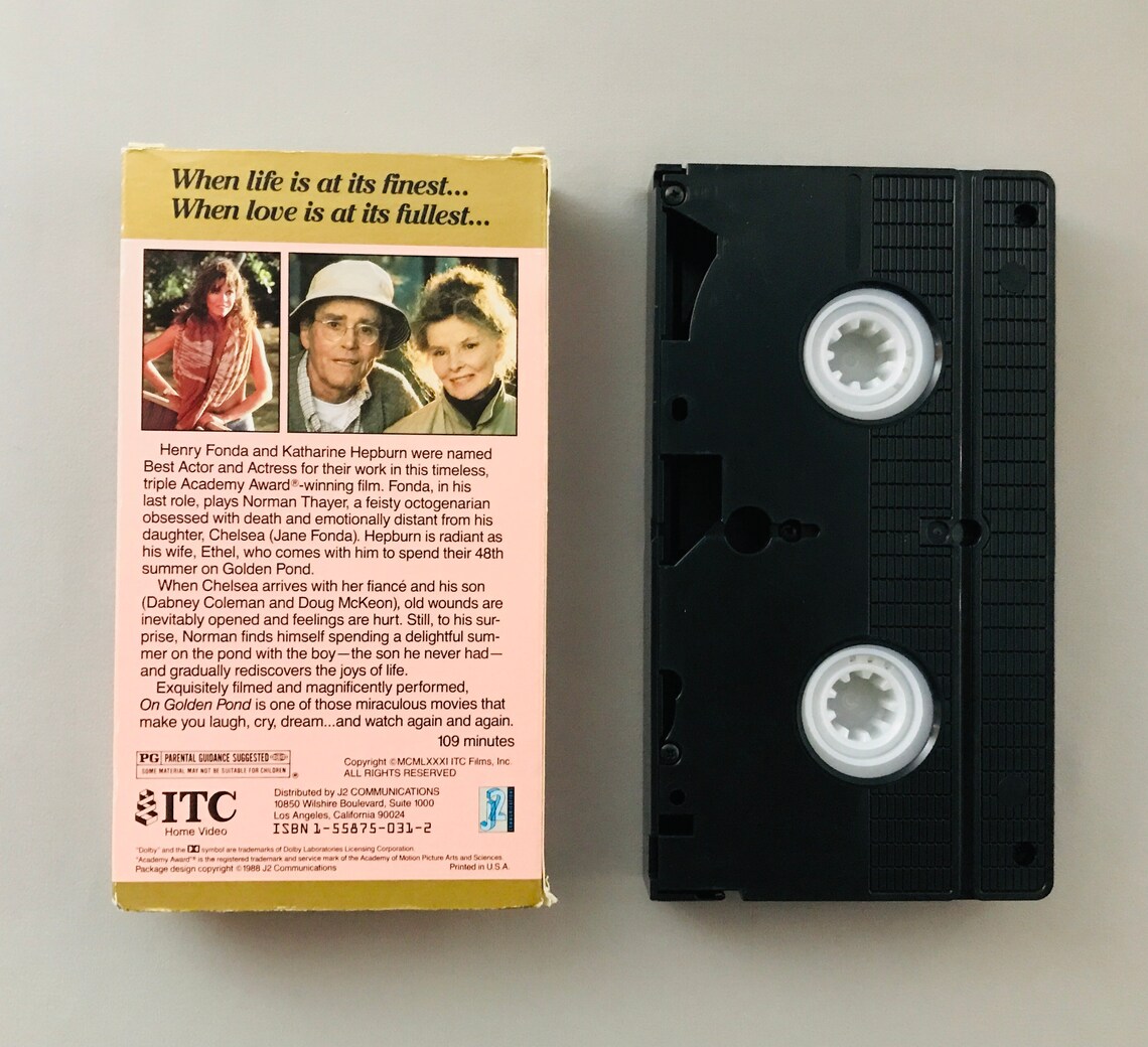 On Golden Pond 1988 Vintage VHS Tape Vcr Classic Video Katharine ...
