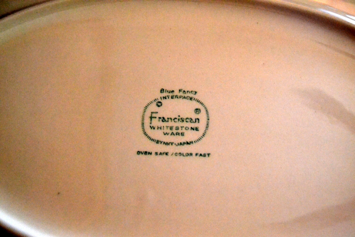 Blue Fancy Franciscan Whitestone Ware OVAL SERVING PLATTER - Etsy