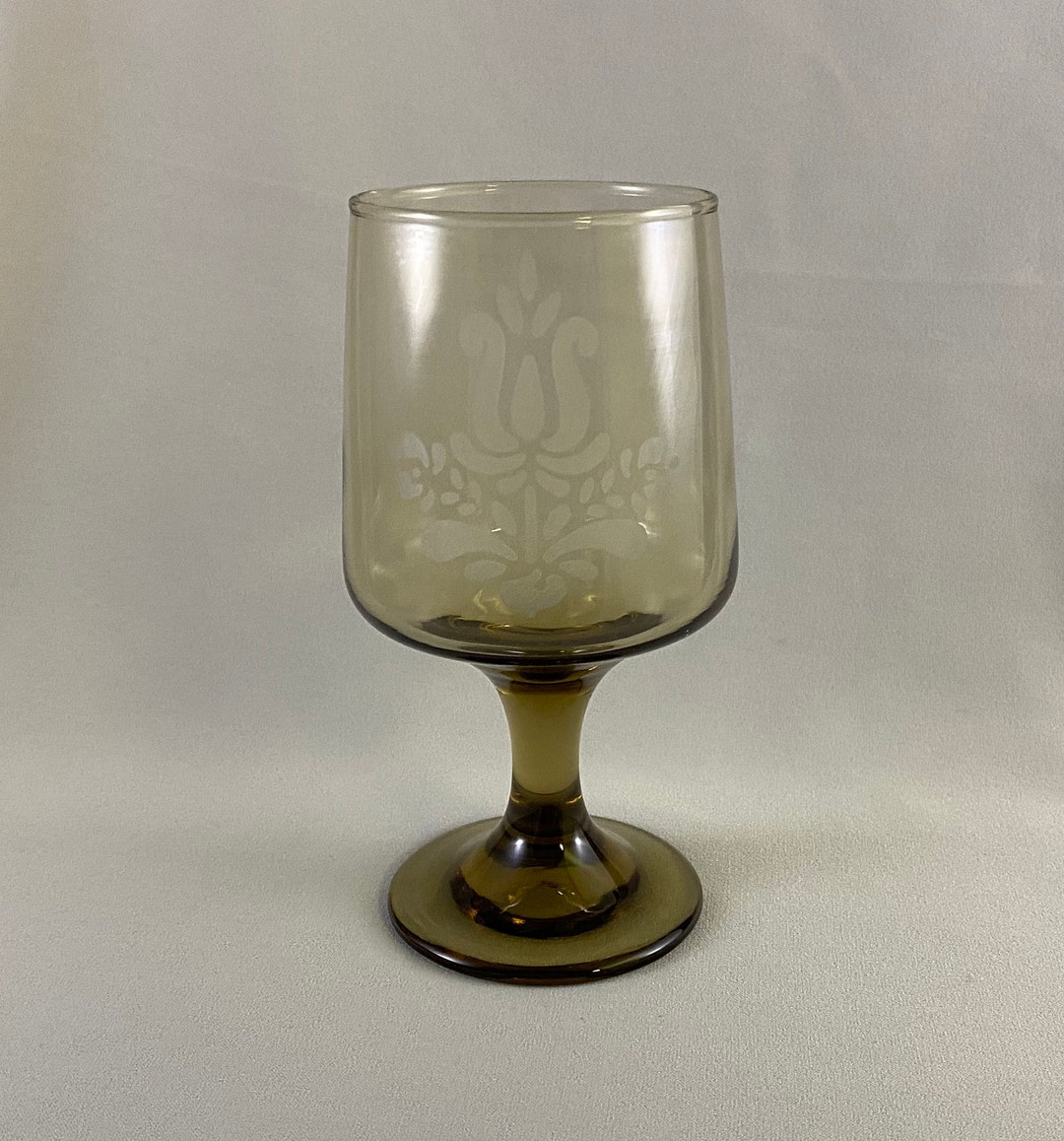 Pfaltzgraff Village 10 Oz GOBLET Etched Glassware 10 Ounce Wine ...