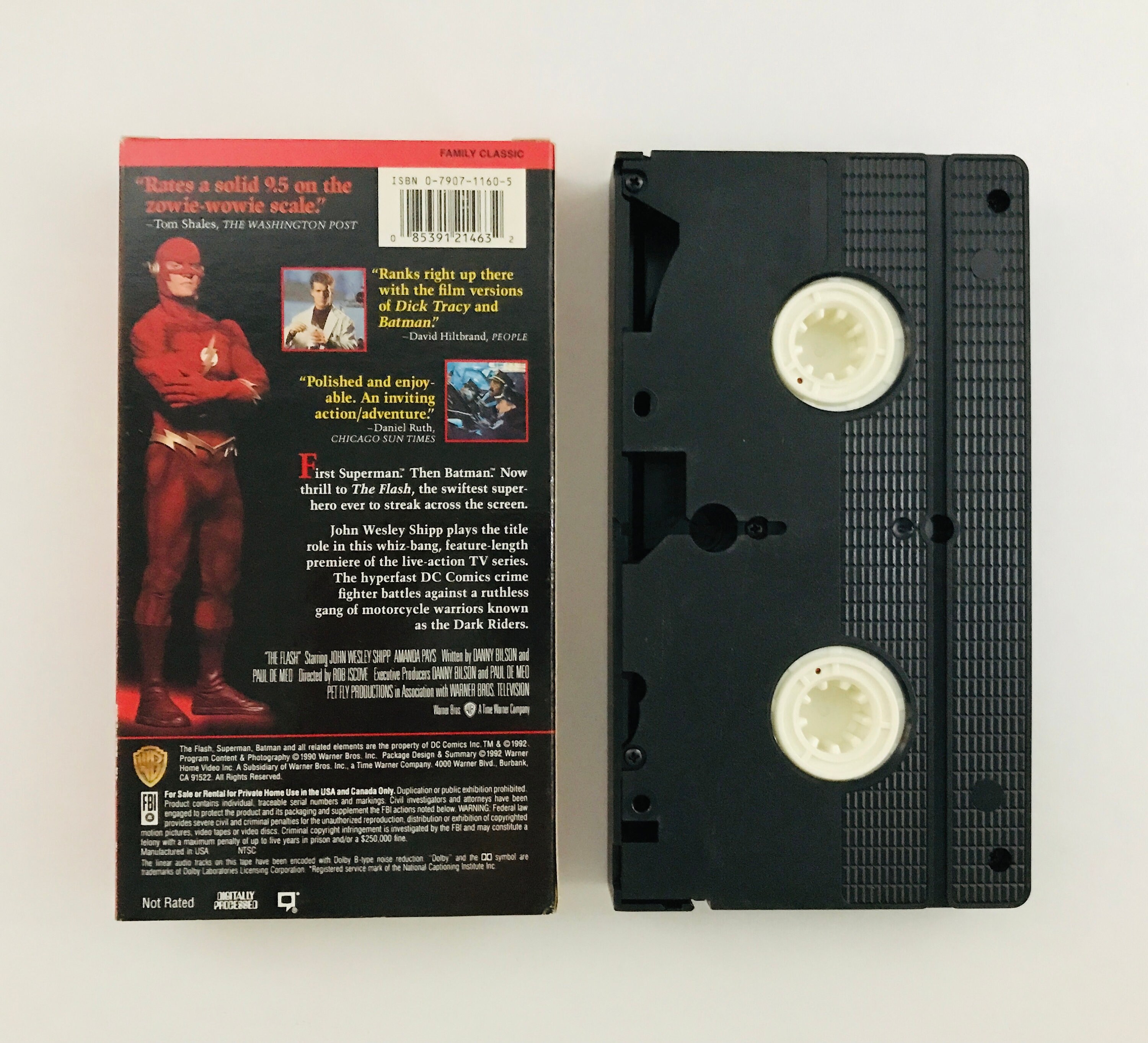 The Flash, 1992 John Wesley Shipp, Amanda Pays VHS Tape VCR Movie ...