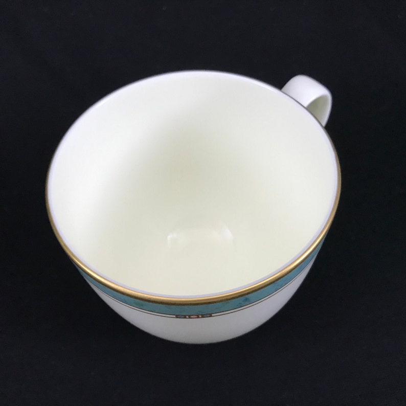 Pfaltzgraff Patina FOOTED CUP, Bone China Green Marble Gold Trim ...
