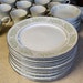 Taihei China Springtime DINNER PLATE Pink and Blue Flowers Green Leaves ...