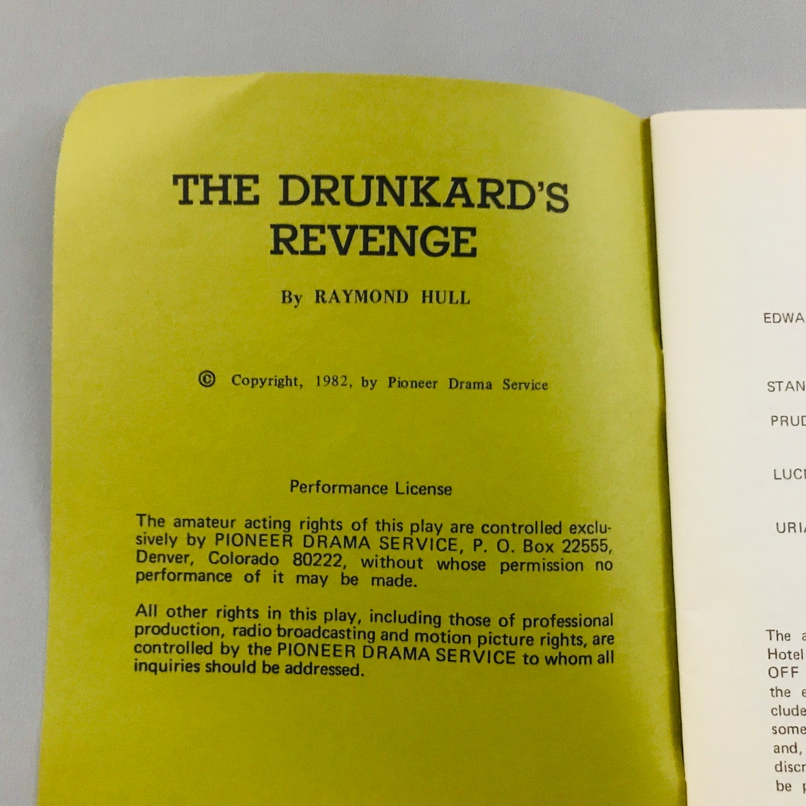 Vintage Script 'the Drunkard's Revenge' by Raymond - Etsy