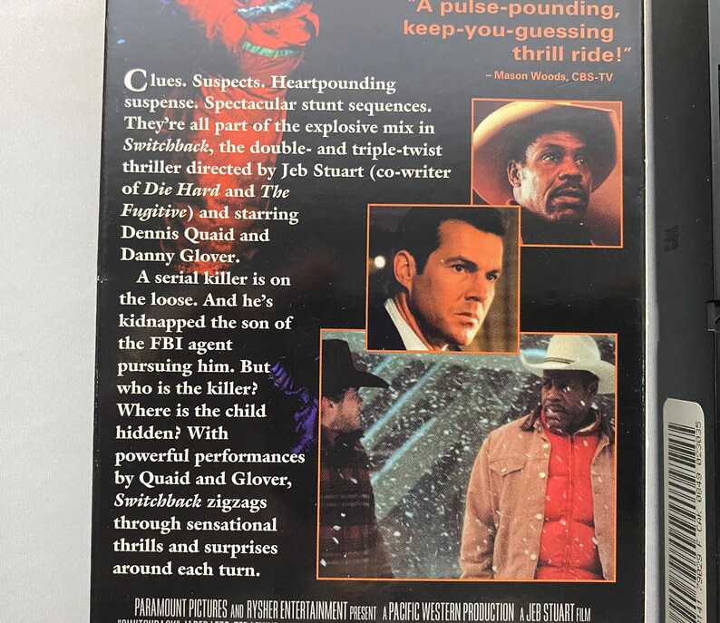 Switchback, 1998, Dennis Quaid, Danny Glover, Jared Leto Suspense ...