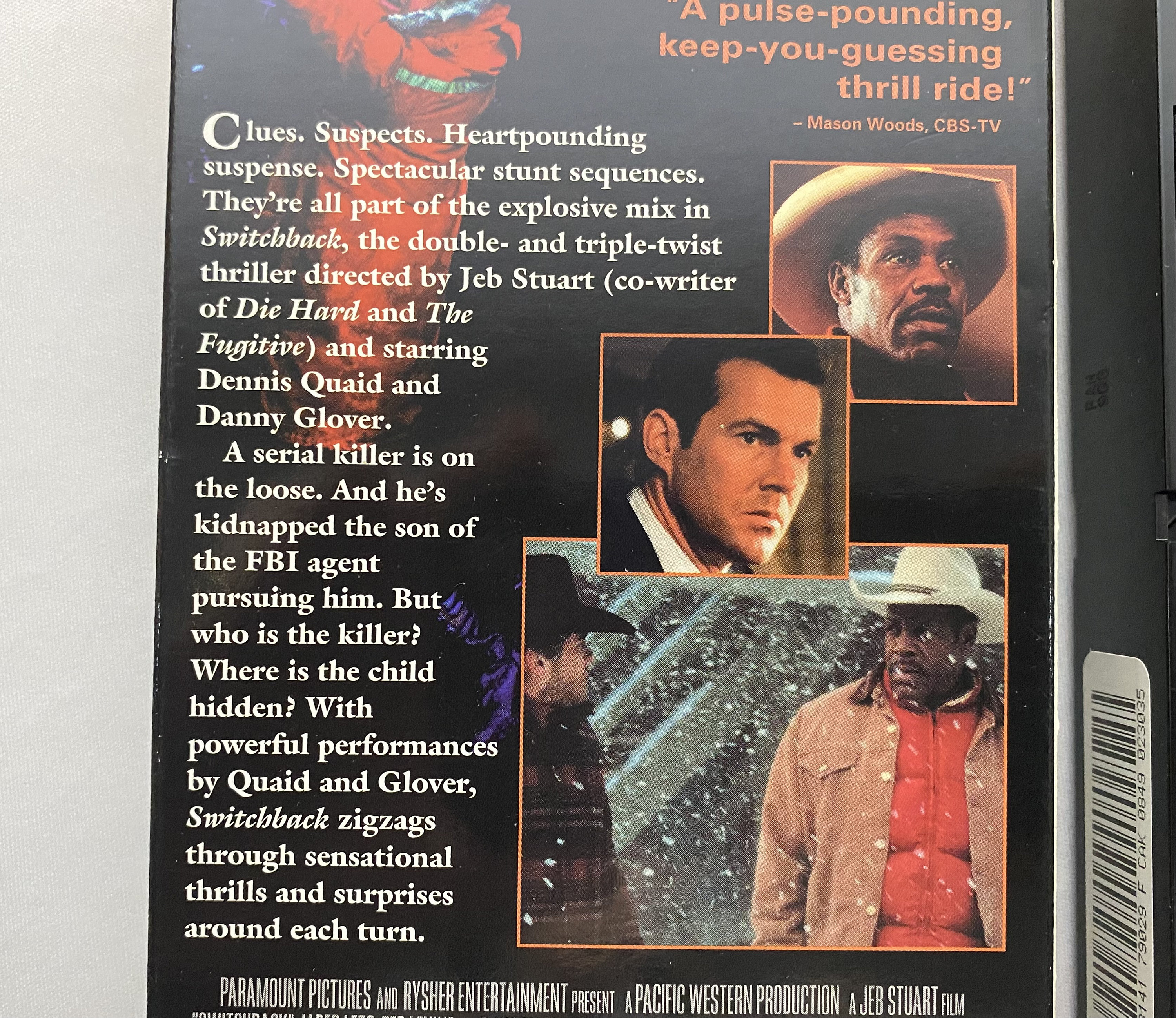 Switchback, 1998, Dennis Quaid, Danny Glover, Jared Leto Suspense ...