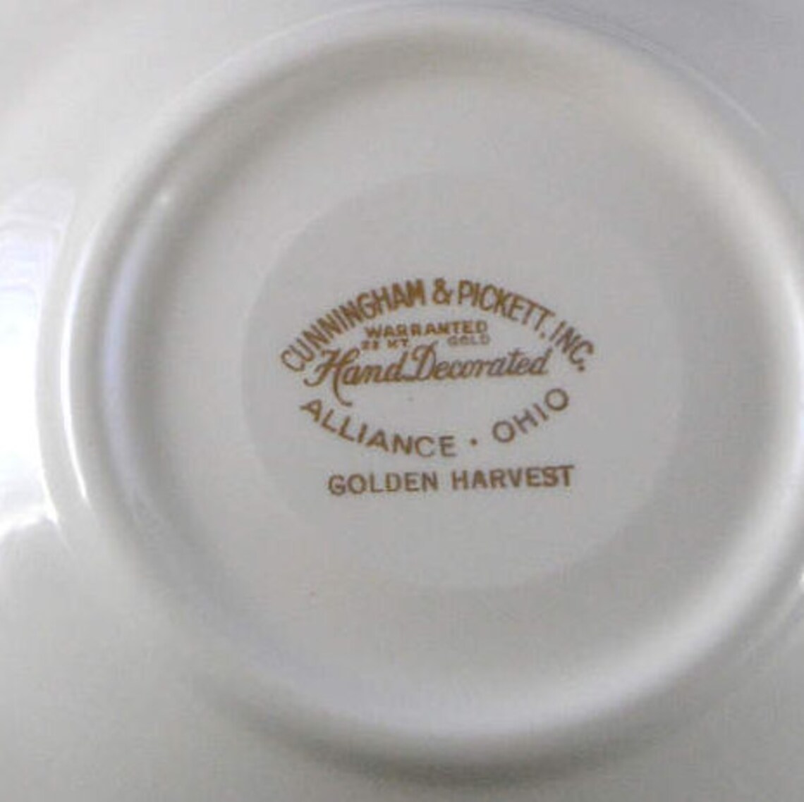 Cunningham & Pickett, Golden Harvest, SAUCER, Vintage Dinnerware ...