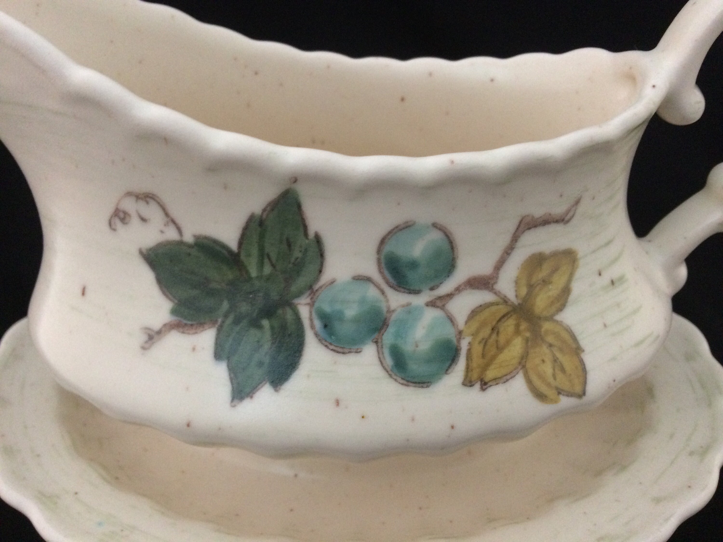 Metlox Vineyard GRAVY BOAT With Attached UNDERPLATE, Vintage California ...