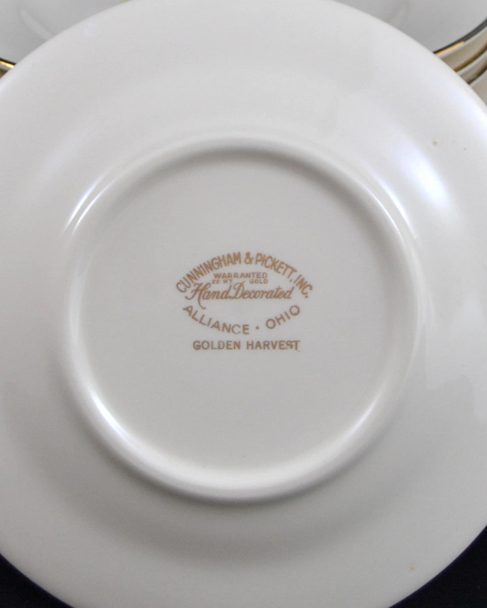 Cunningham & Pickett Golden Harvest BREAD and BUTTER Vintage Dinnerware ...