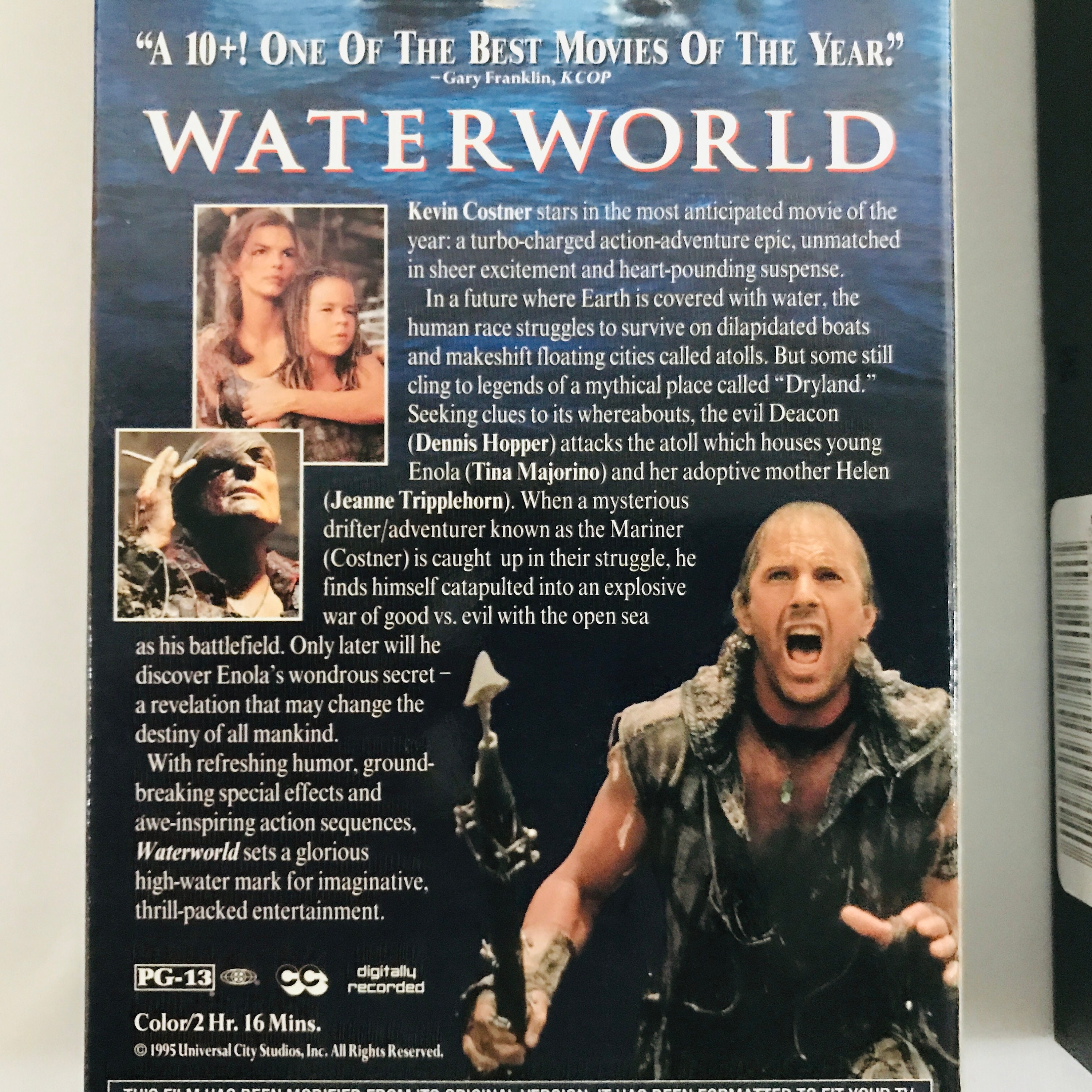 Waterworld, 1995 Kevin Costner, Dennis Hopper Vintage VHS Vcr Tape ...