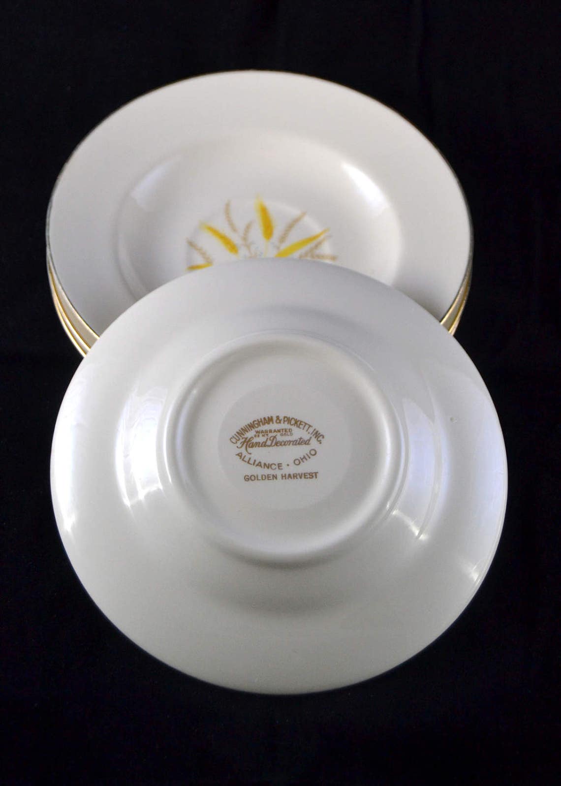 Cunningham & Pickett, Golden Harvest, SAUCER, Vintage Dinnerware ...