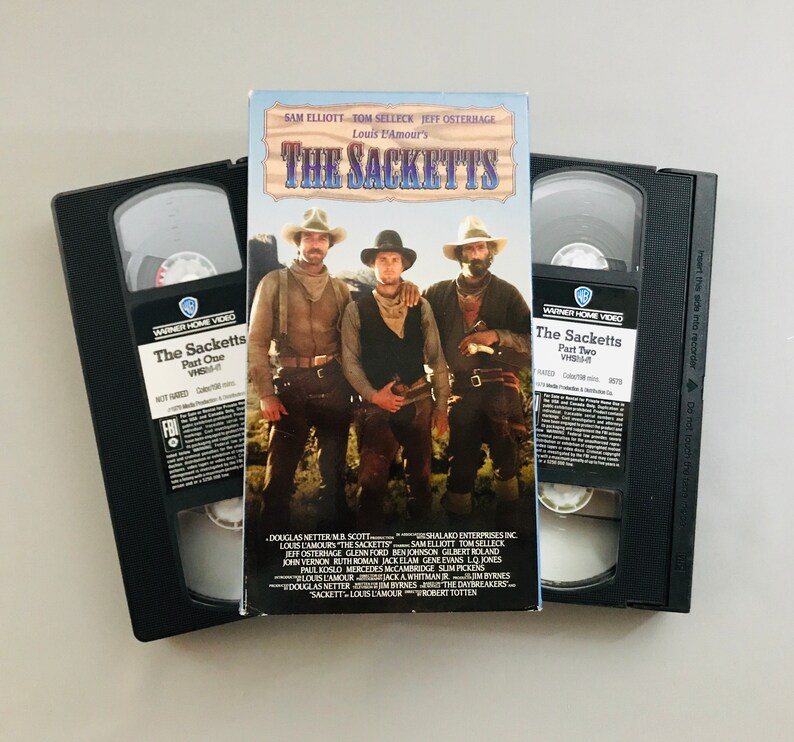 Louis L'amours the Sacketts 1979 Sam Elliott, Tom Sellick Vintage VHS ...