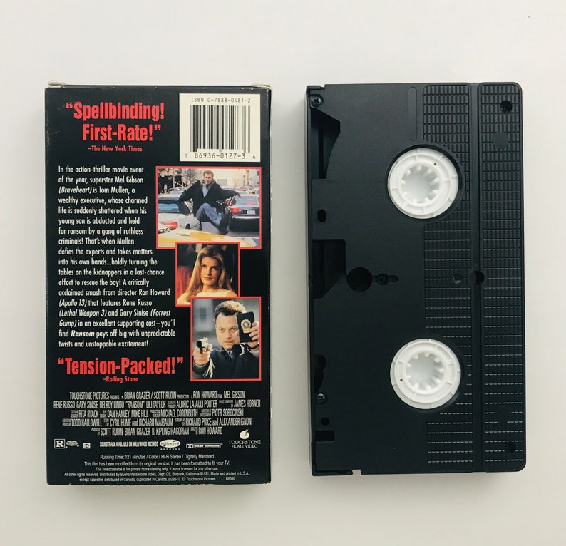 RANSOM, 1997 Vintage Vhs Tape VCR Movie Classic Home Video Mel Gibson ...