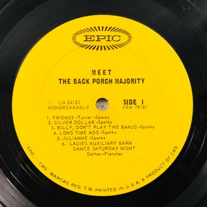 Randy Sparks, Meet the Back Porch Majority, 1965 Vintage LP Record ...
