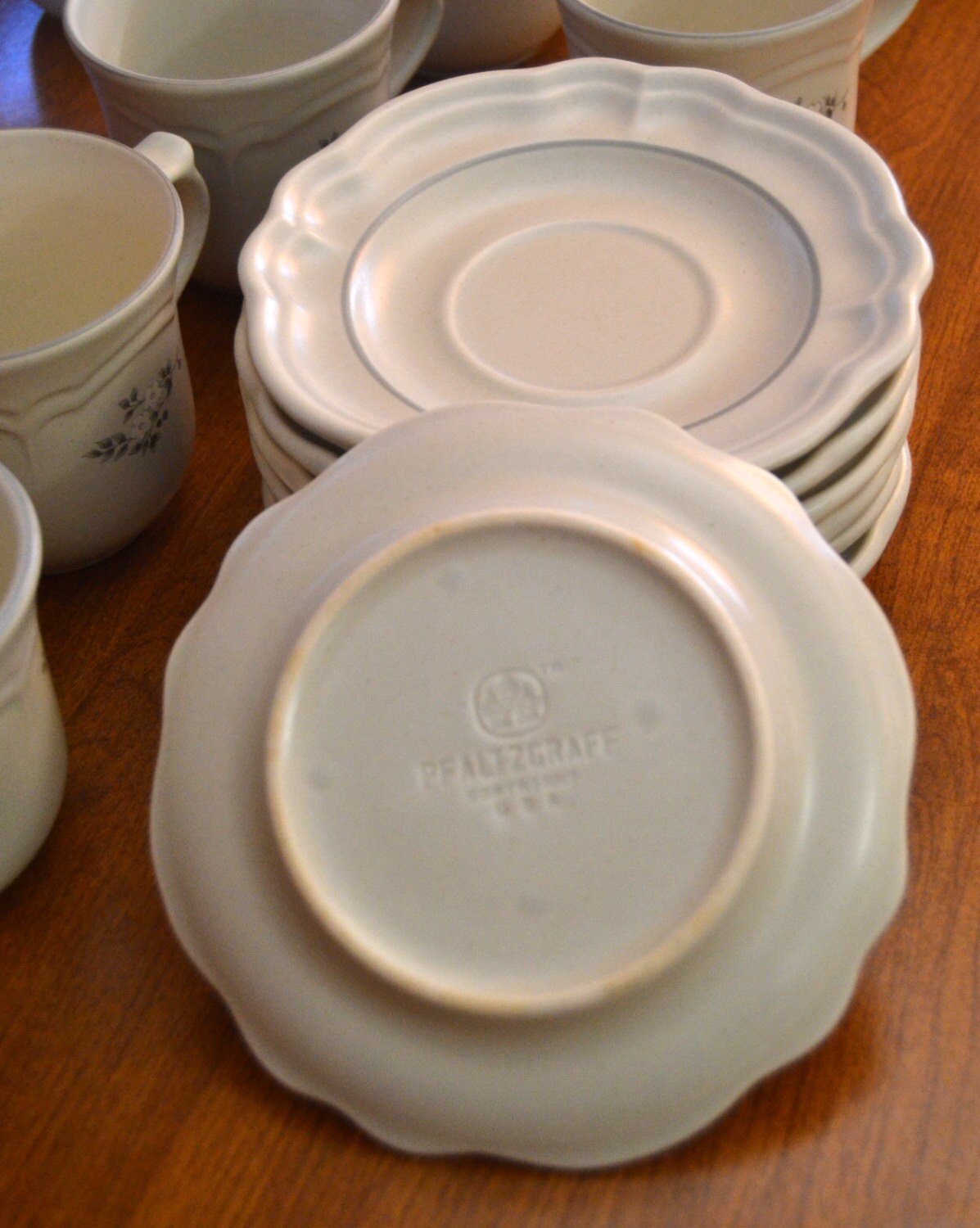 Pfaltzgraff Heirloom, SAUCER, Retro Dinnerware Dishes, Flowers, Vintage ...