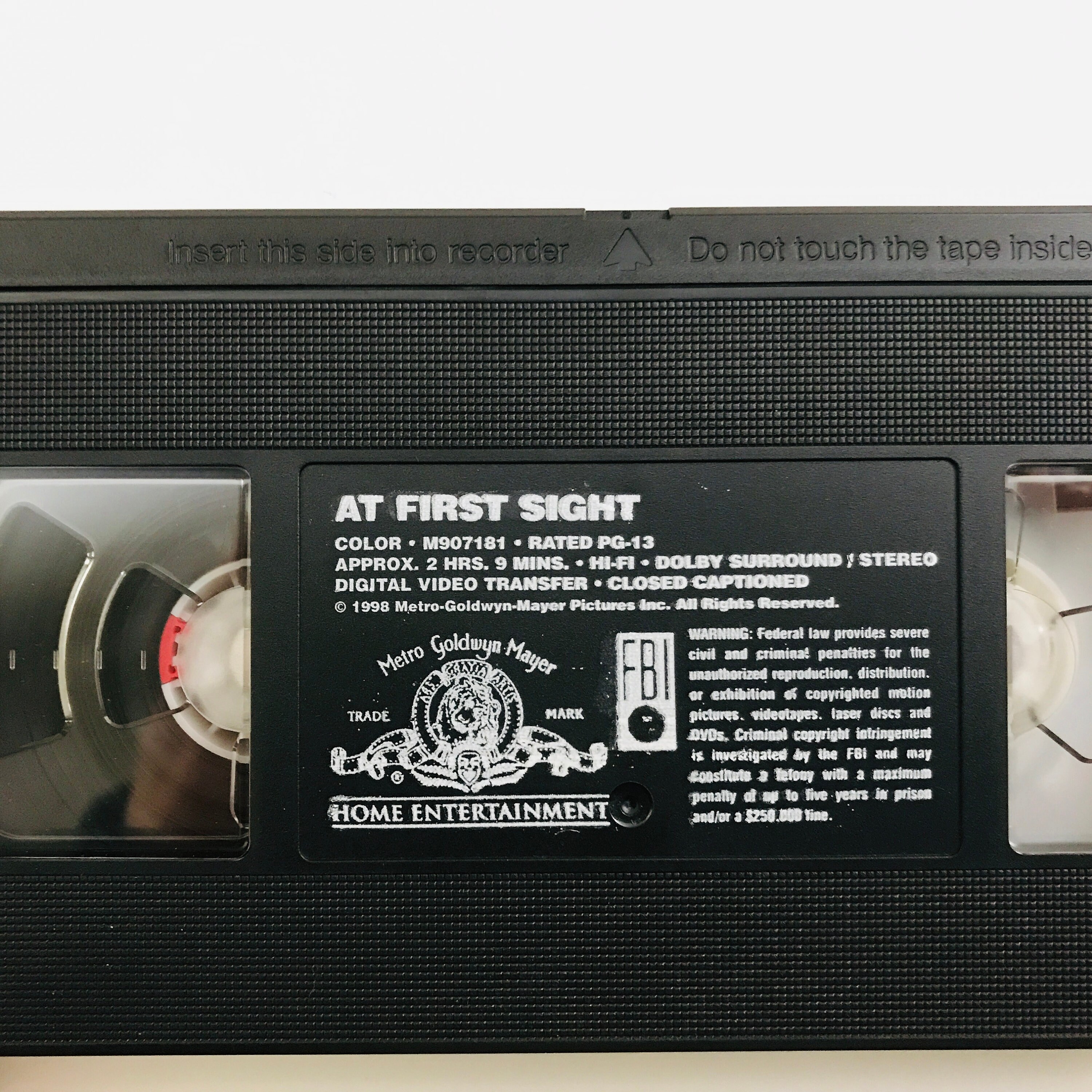 At First Sight, 1998 Vintage VHS Tape VCR Movie Classic Home Video Val ...