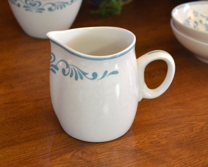 Blue Fancy Franciscan Whitestone Ware CREAMER Shabby Chic - Etsy