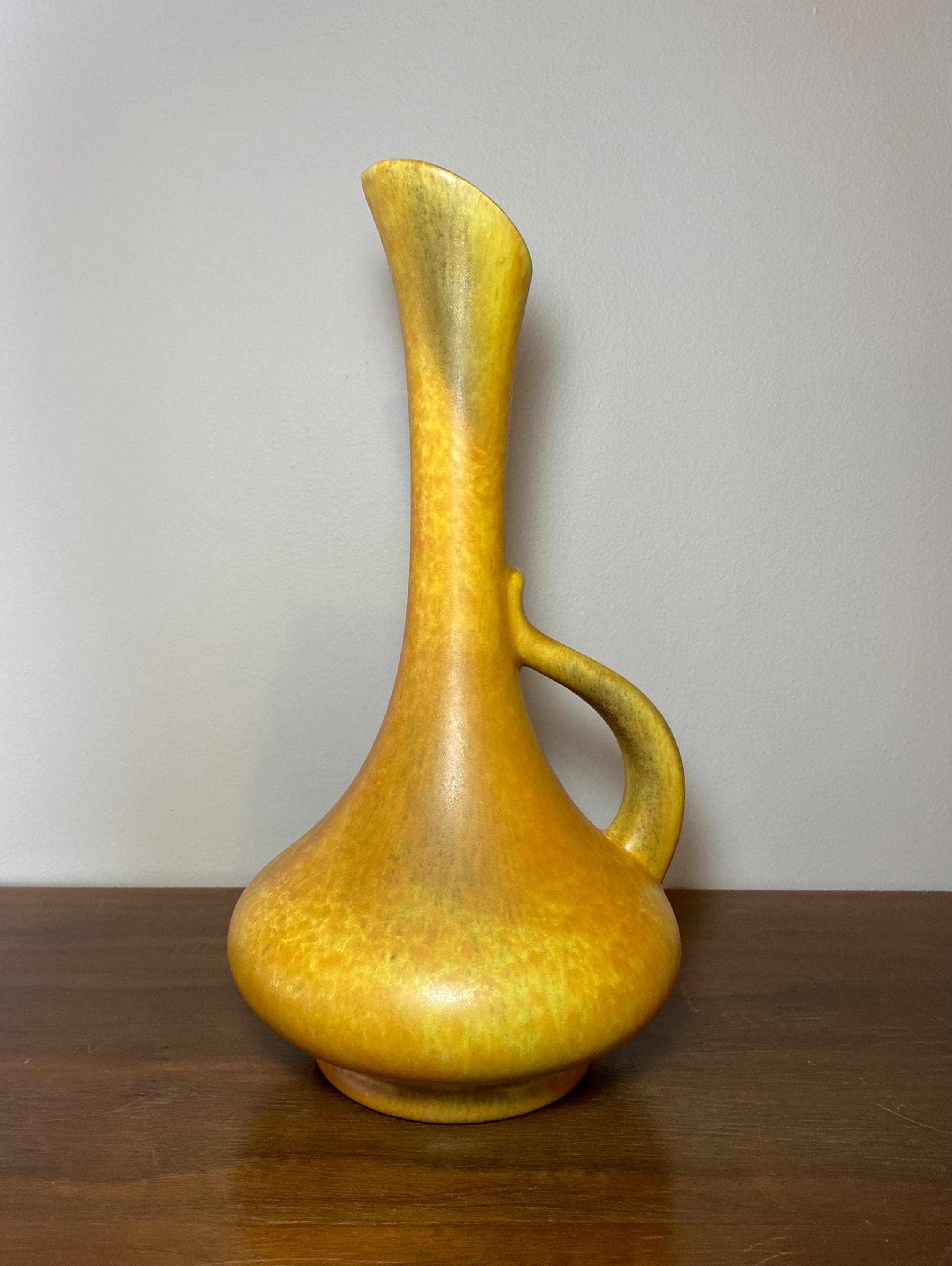 Vintage Mid Century Modern Haeger Lava Glaze Vase, Handled Pitcher, Art ...