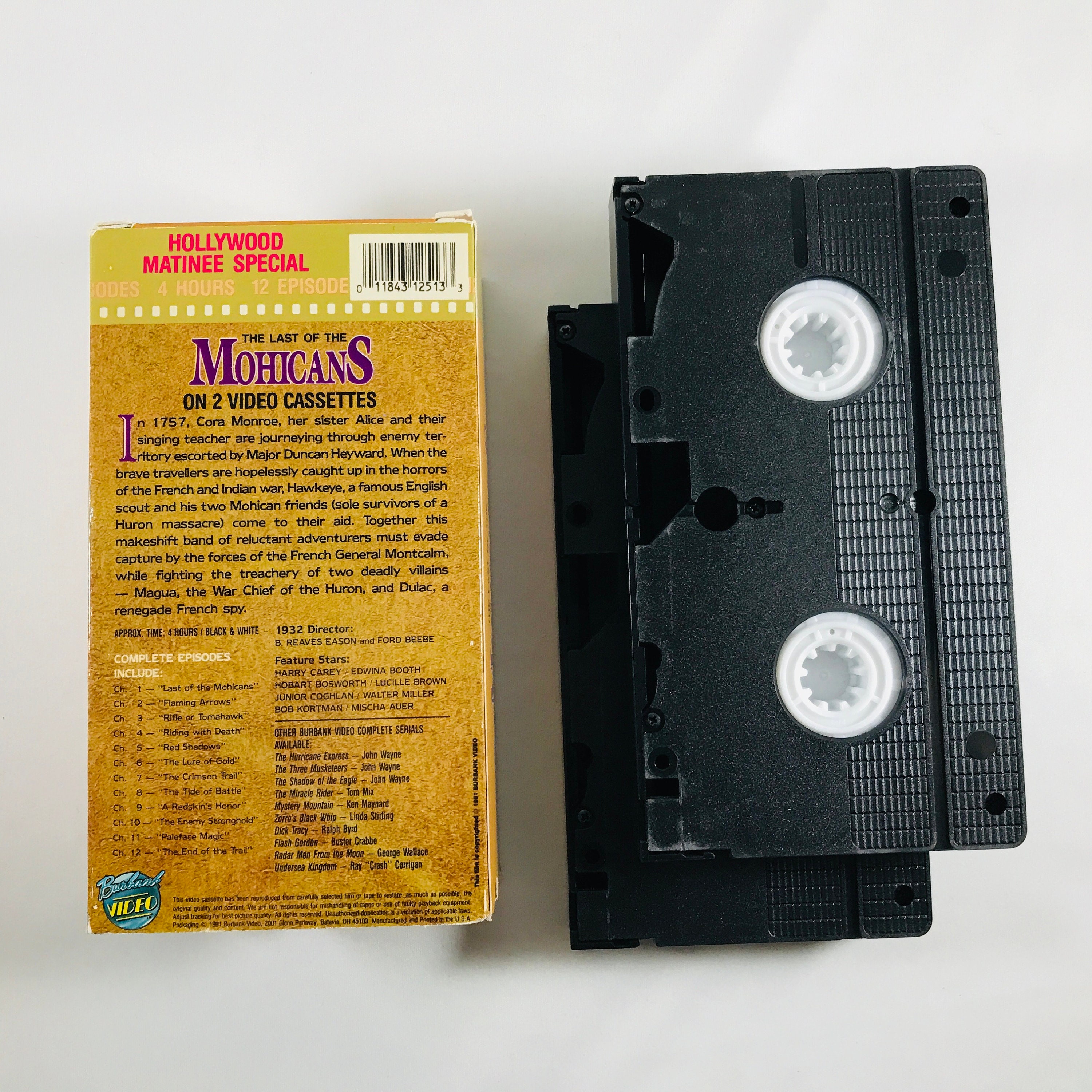 The Last of the Mohicans, Hollywood Matinee Vintage VHS Tape VCR Movie ...
