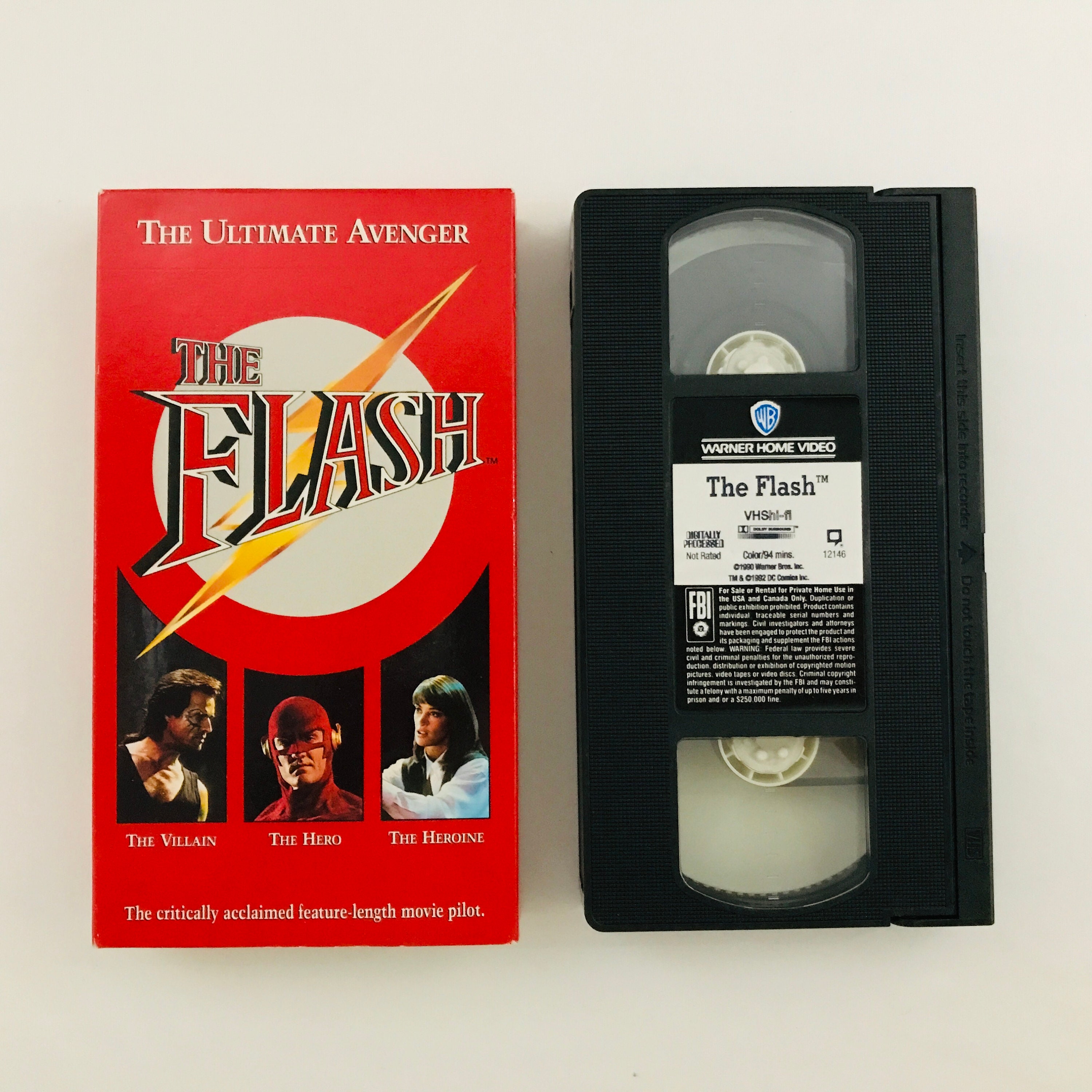The Flash, 1992 John Wesley Shipp, Amanda Pays VHS Tape VCR Movie ...
