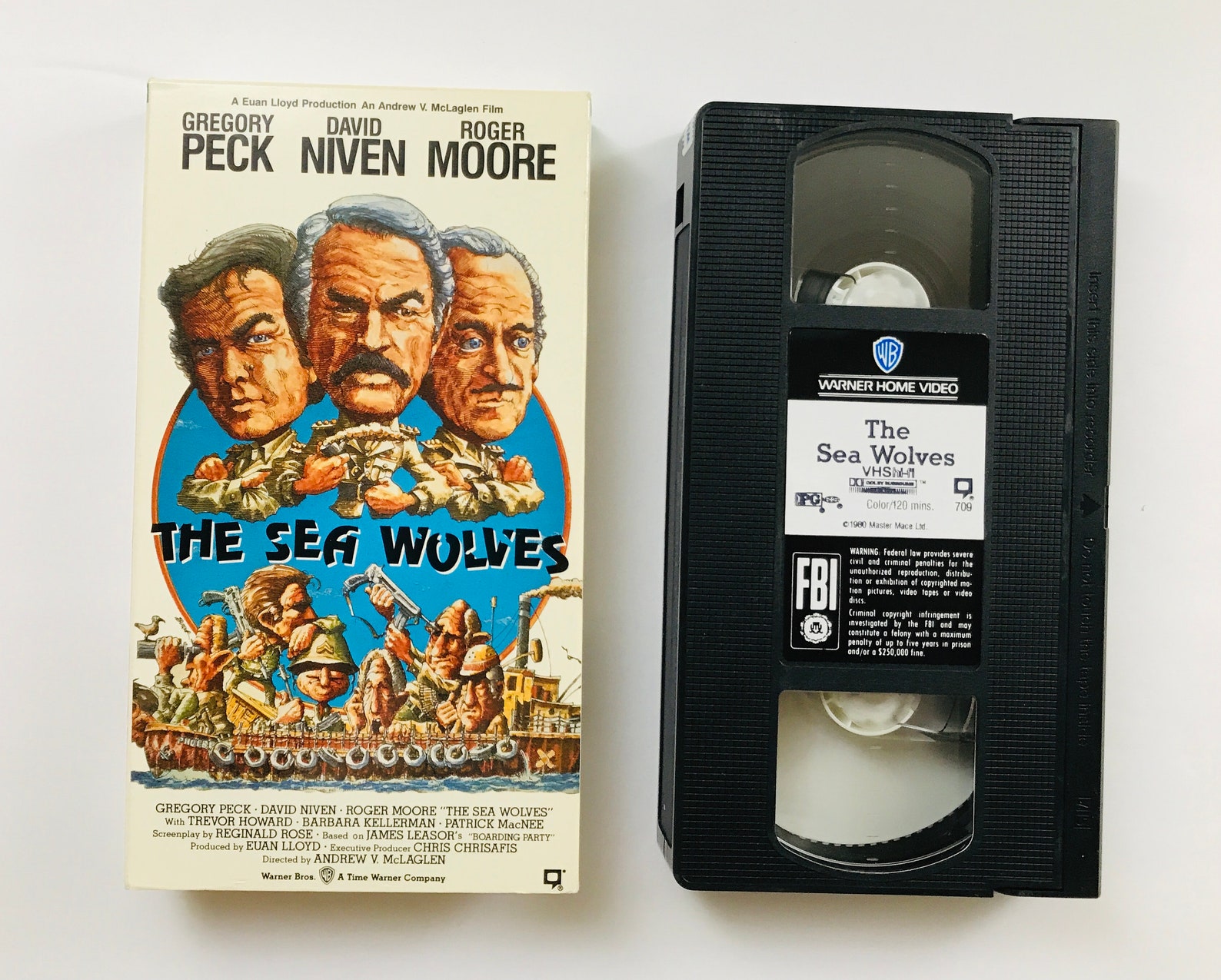 The Sea Wolves, Gregory Peck David Niven Roger Moore 1980 Vintage VHS ...
