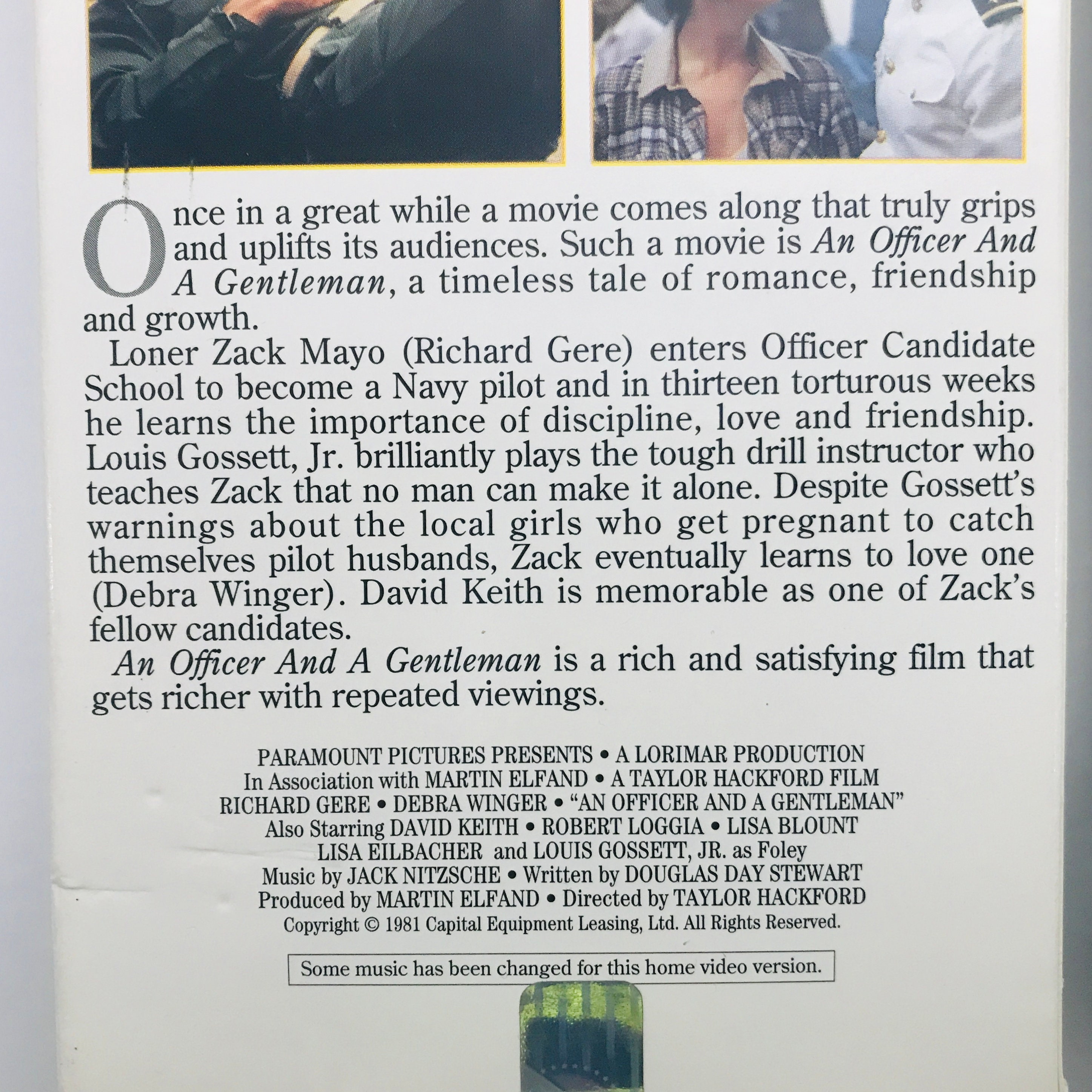 An Officer and a Gentleman 1982 Vintage Vhs Tape VCR Movie - Etsy