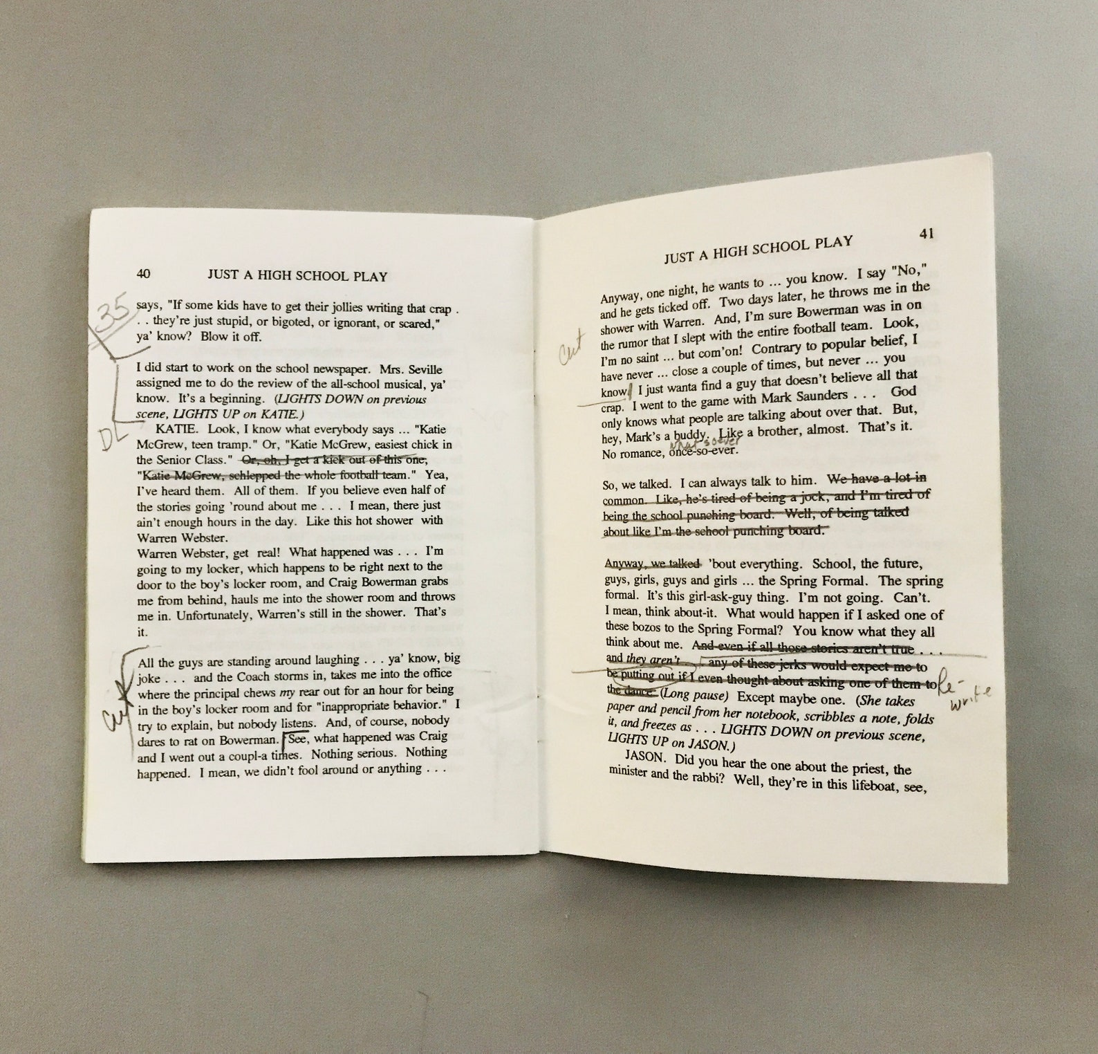 Vintage Script 'just a High School Play' by E Eugene Perry Paperback ...