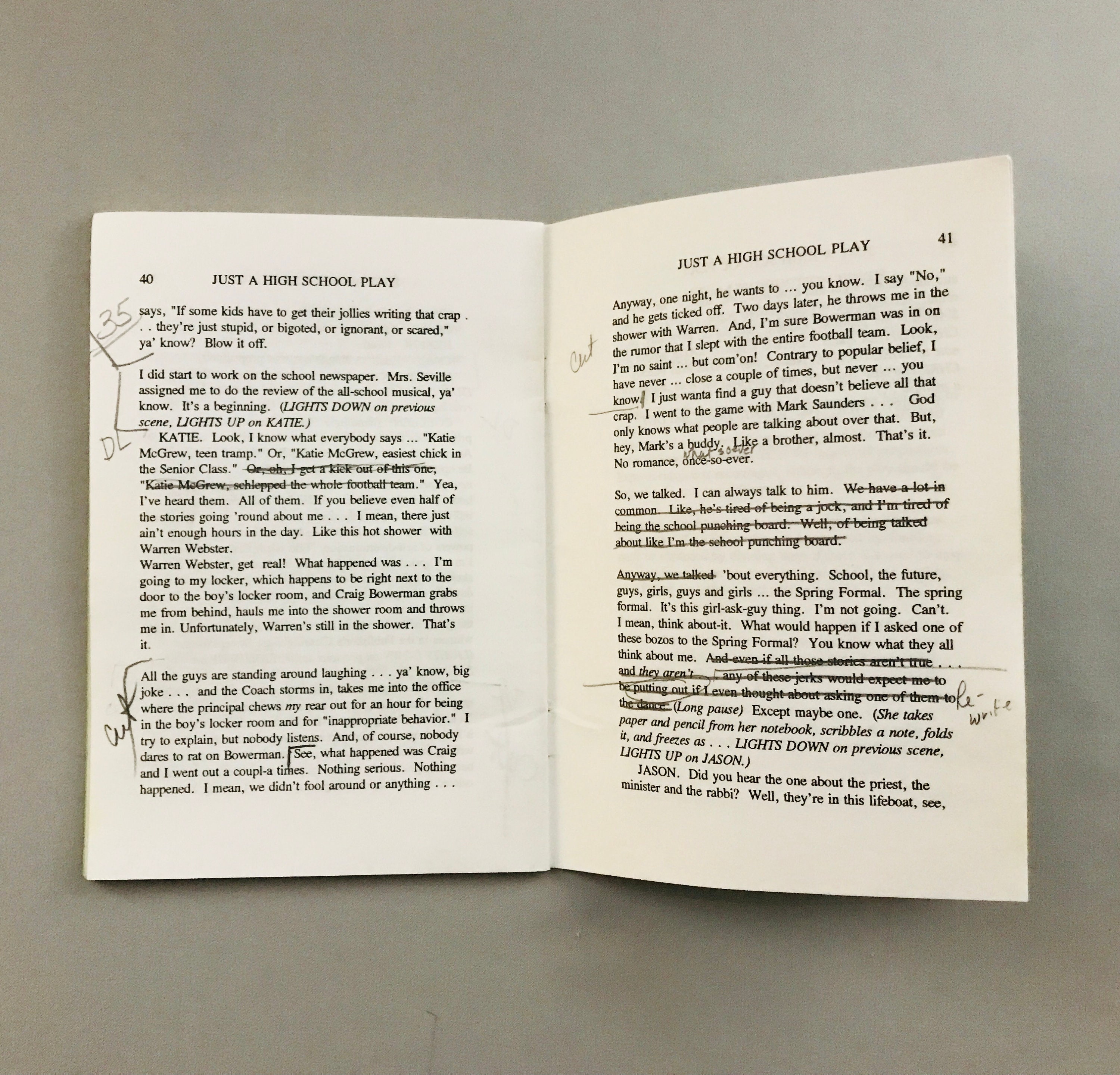 Vintage Script 'just a High School Play' by E Eugene Perry Paperback ...