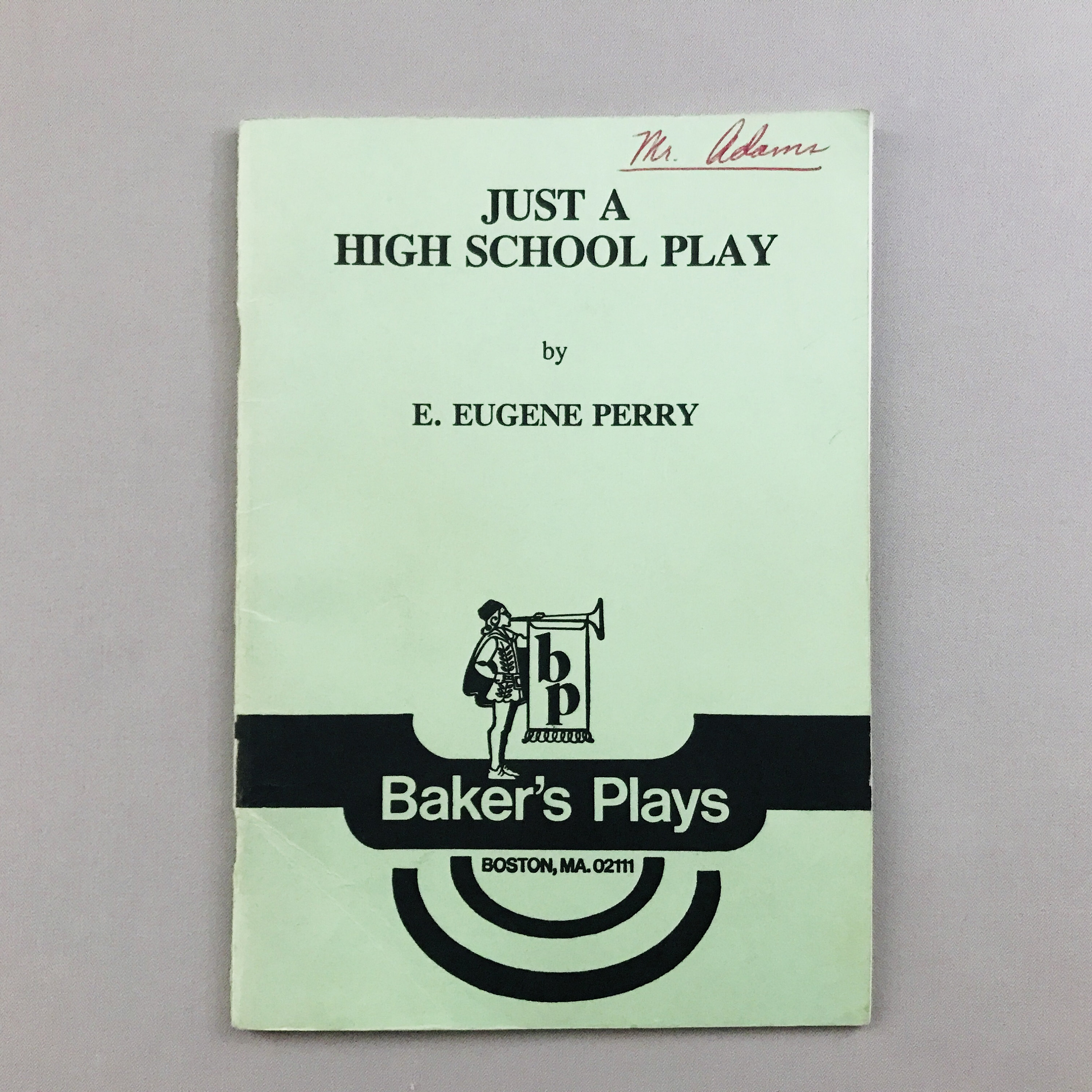 Vintage Script 'just a High School Play' by E Eugene Perry Paperback ...