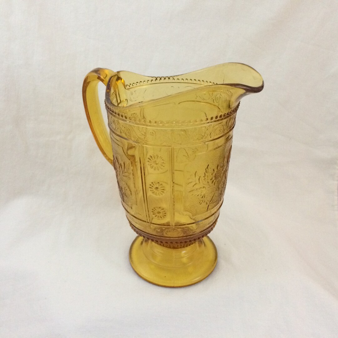 Bryce Bros. PITCHER, Willow Oak Leaf Acorn Stippled Panels EAPG Early ...