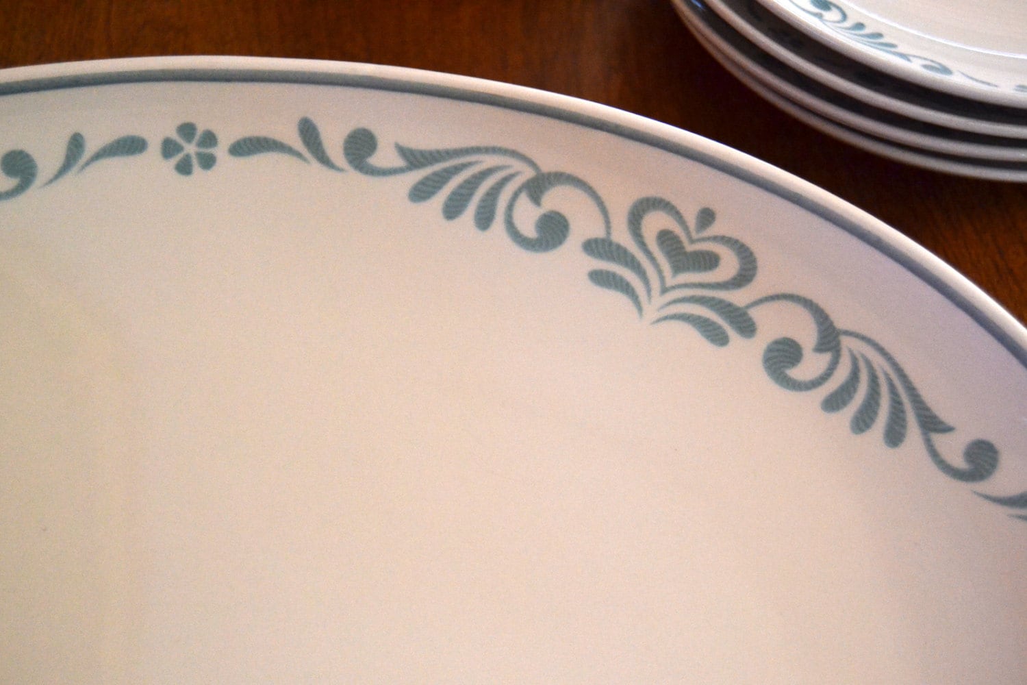 Blue Fancy Franciscan Whitestone Ware OVAL SERVING PLATTER - Etsy