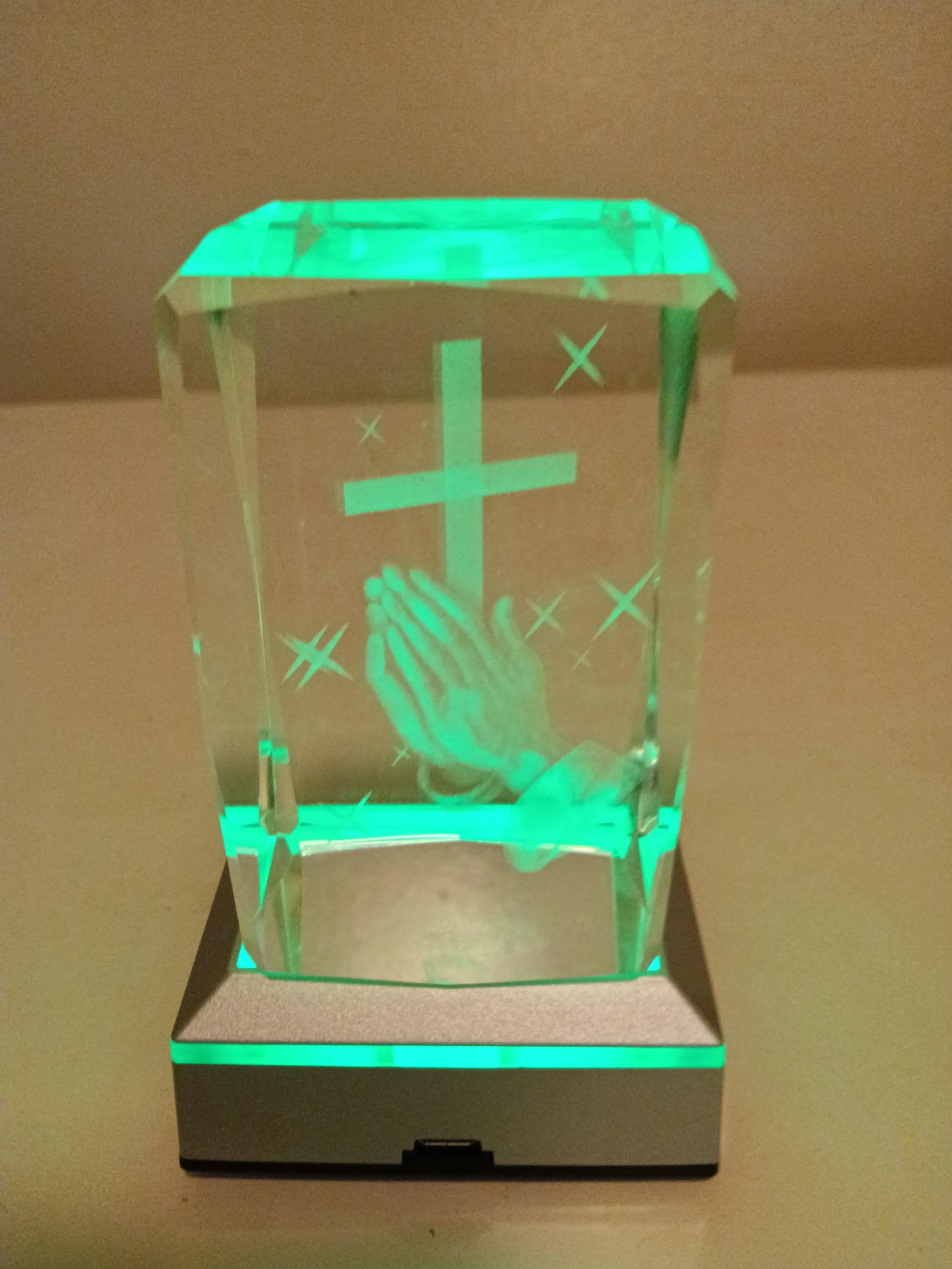 3D Crystal Cross, çhanging Colors Night Light, LED Night Light, Night ...
