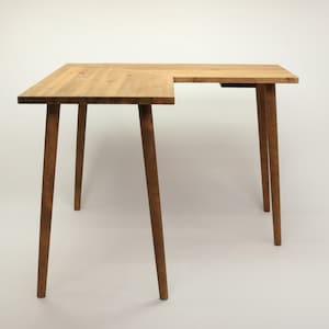 Corner Desk Simple Vintage/computer Desk/ Wood Scandi Retro Solid Wood ...