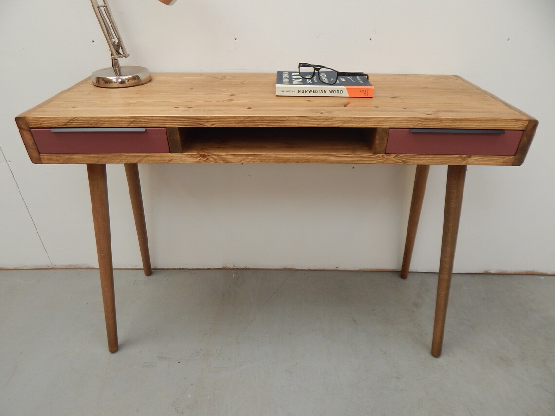 Writing Desk / Console Table/dressing Table/modern Rustic/solid Wood ...