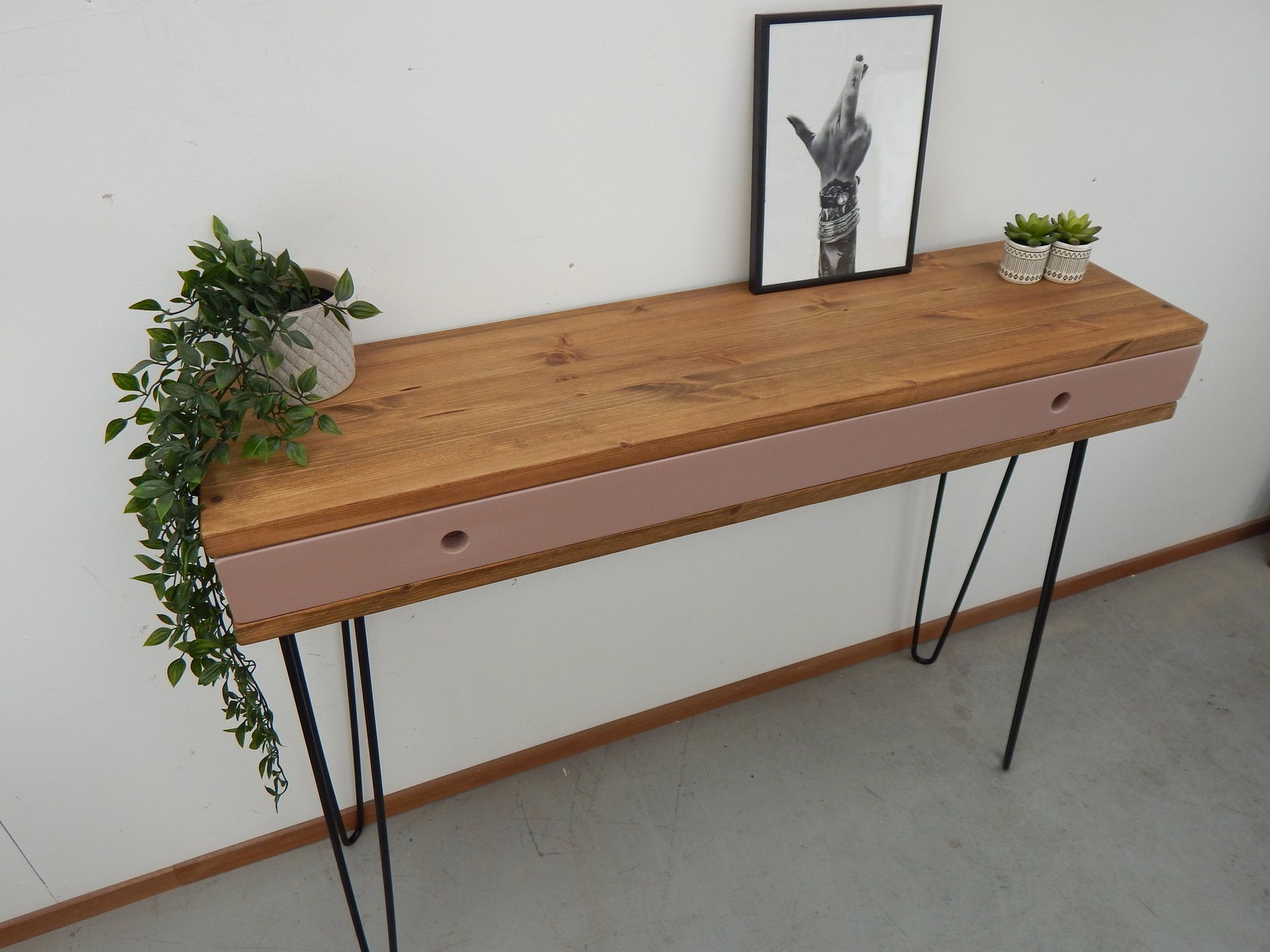 Slimline Console Table Hallway Table Scandi Consolecustom - Etsy UK