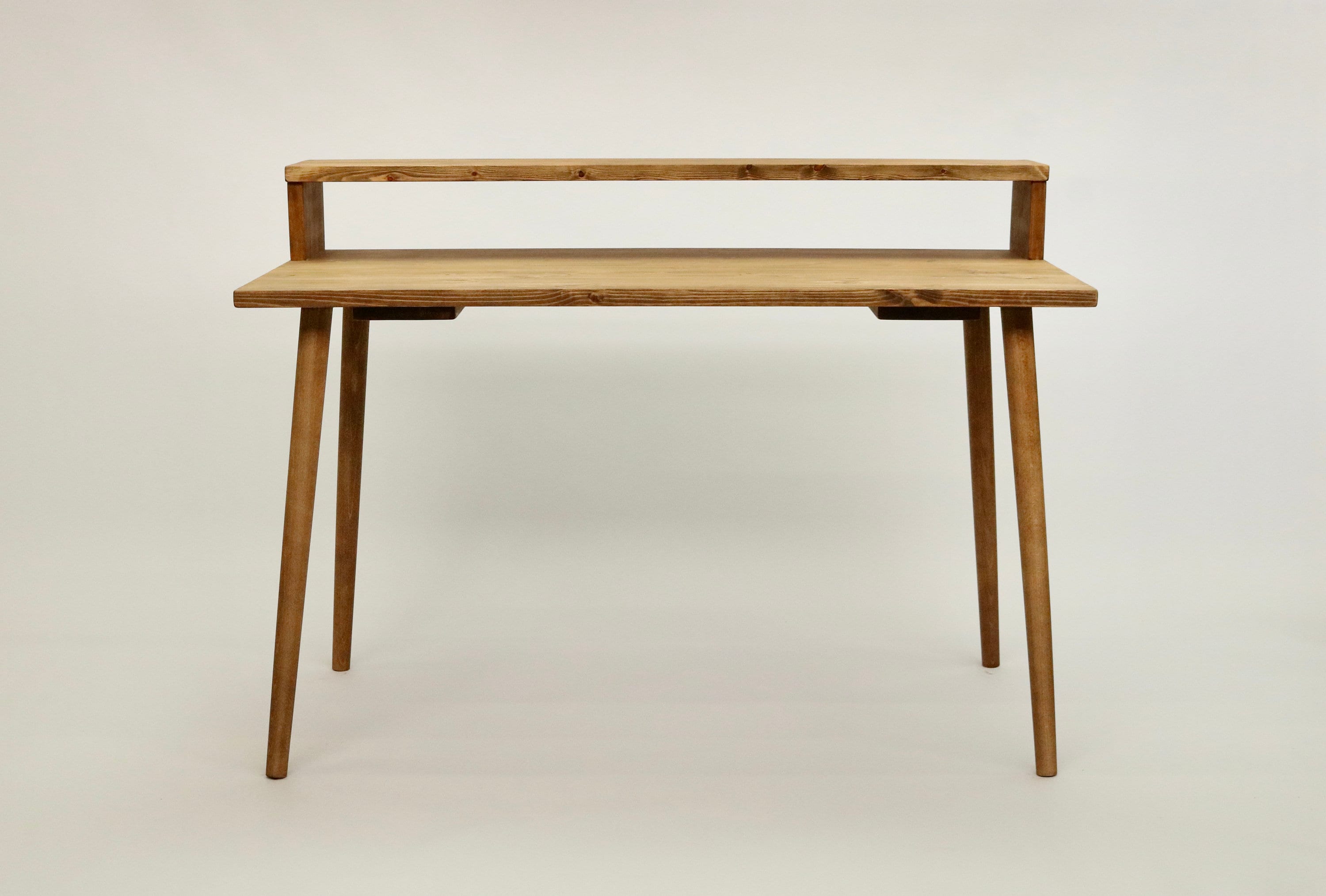 Computer Desk With Shelf Monitor Stand Rustic Reclaimed Handmade Simple ...