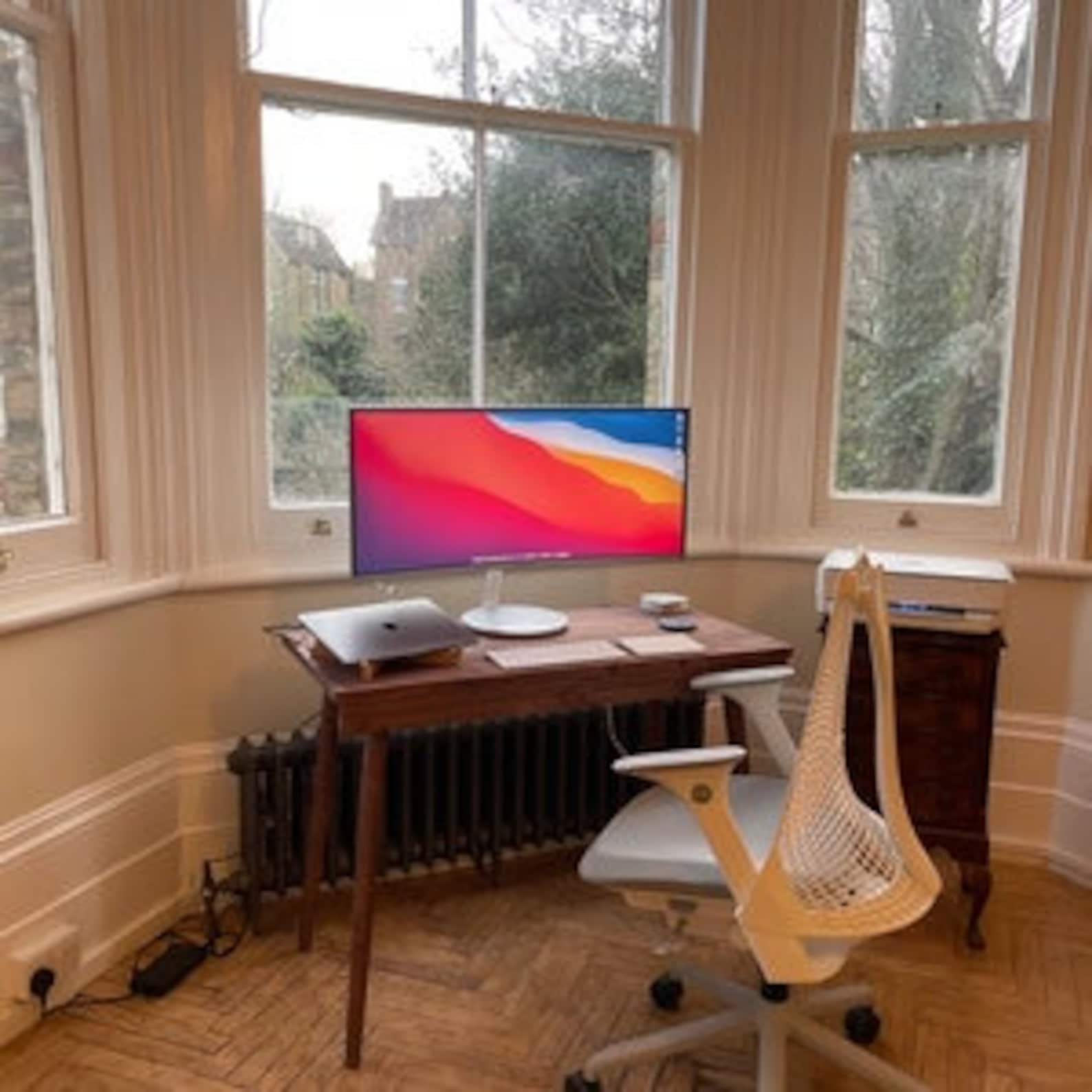 Computer Desk With Shelf Monitor Stand Rustic Reclaimed Handmade Simple ...