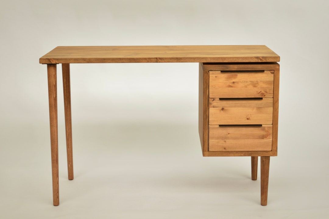 Office Executive Desk, Solid Wood Handmade Desk in the UK Scandi Style ...