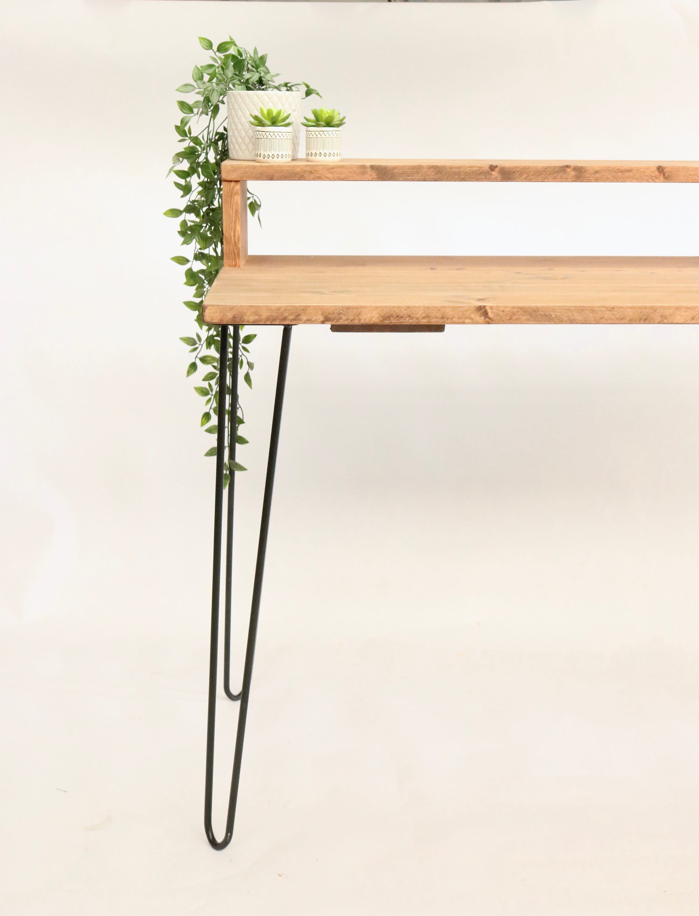 Computer Desk With Monitor Stand Rustic Reclaimed Handmade | Etsy UK