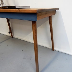 Simple Vintage Desk/computer Desk/ With Drawer Solid Wood Scandi Retro ...