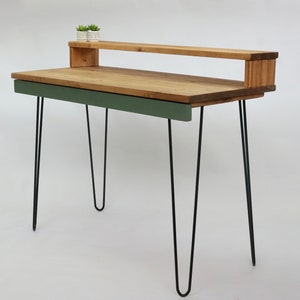 Simple Vintage Desk/computer Desk/ With Drawer, Monitor Stand, Solid ...
