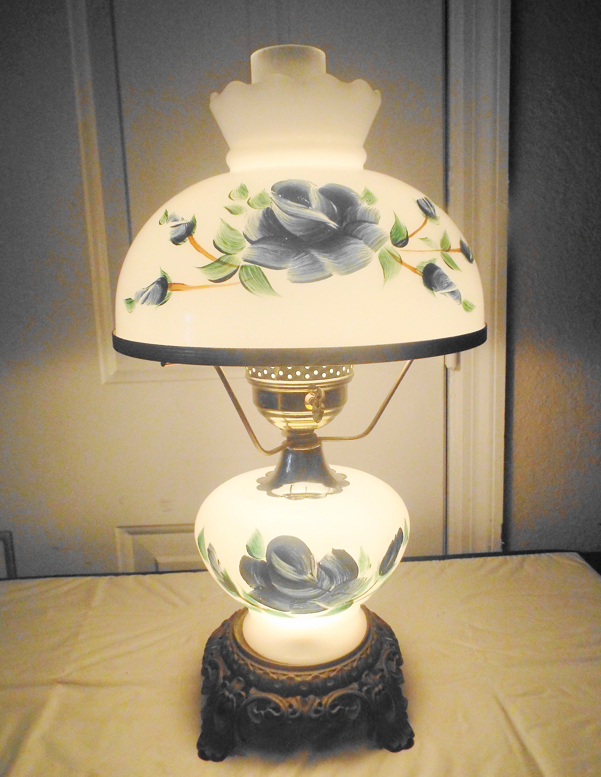 Gone With the Wind Vintage 3-WAY Fancy Colorful Blue Thick Milk-glass ...