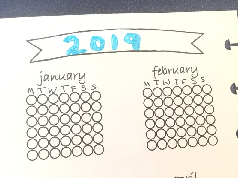 Mini Calendar Habit Tracker Printable Bullet Journal Tracker - Etsy Mini Calendar Habit Tracker Printable Bullet Journal Tracker - Etsy