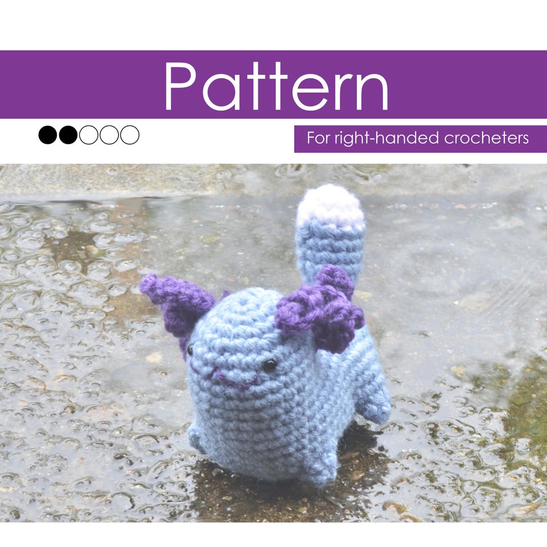 Beta Wooper Crochet Pattern - Booper Normal Shiny Axolotl Pokémon ...