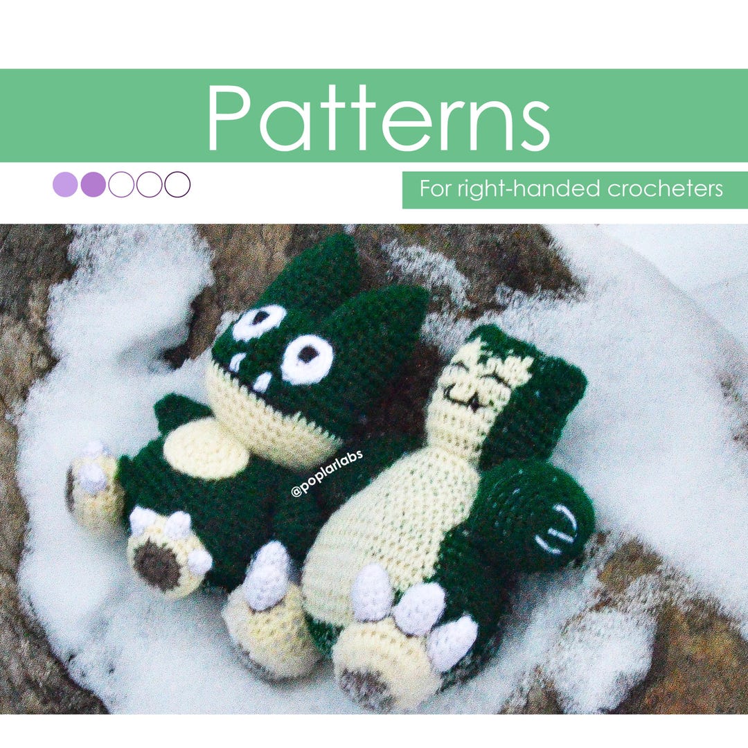 Crochet PATTERN Bundle - Snorlax & Munchlax Normal/shiny Pokémon ...