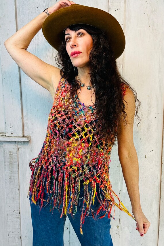 crochet top vintage alt - Gem