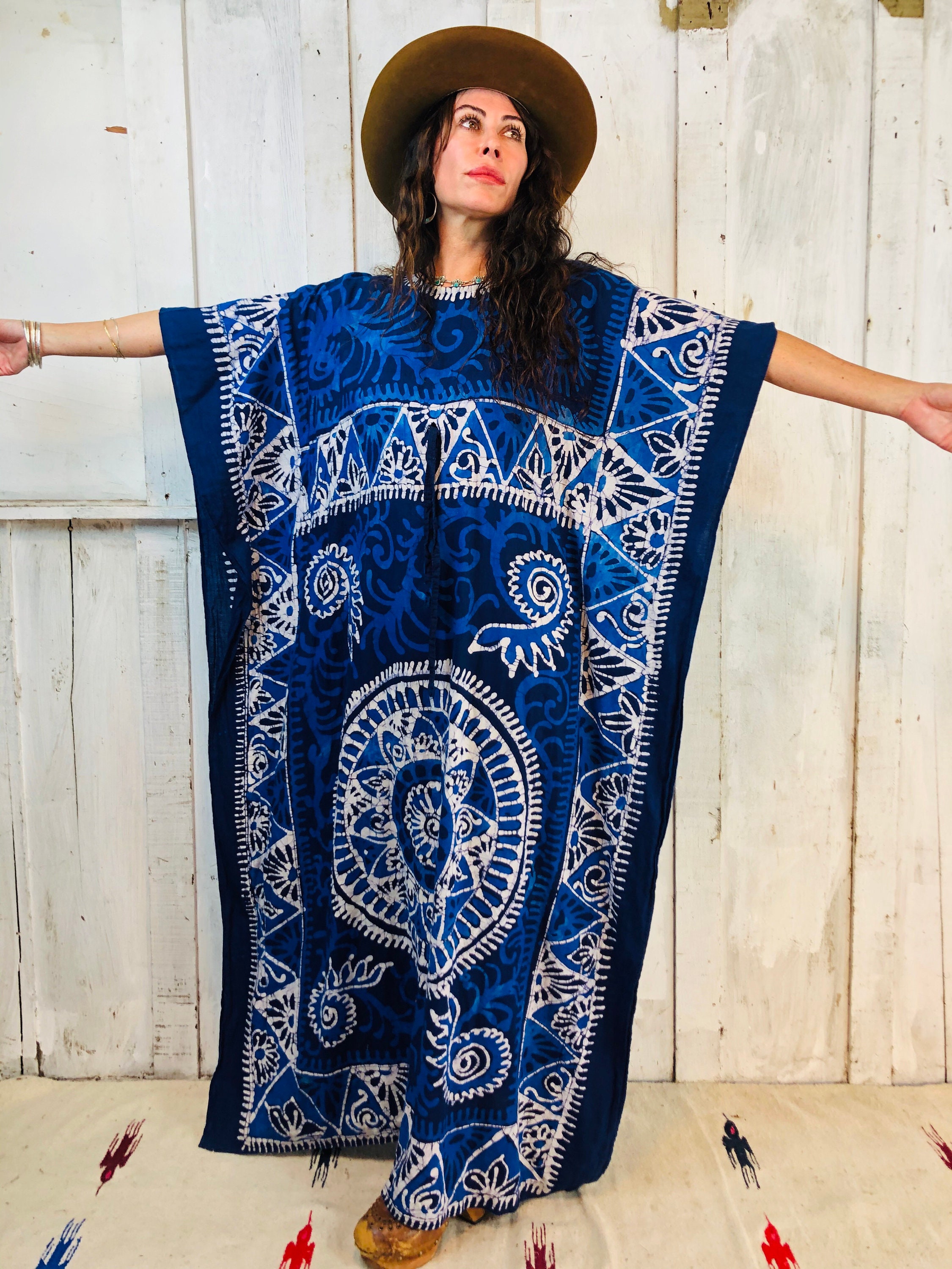 Vintage 70s Kaftan//vintage Indian Caftan // Bohemian Magical Kaftan ...