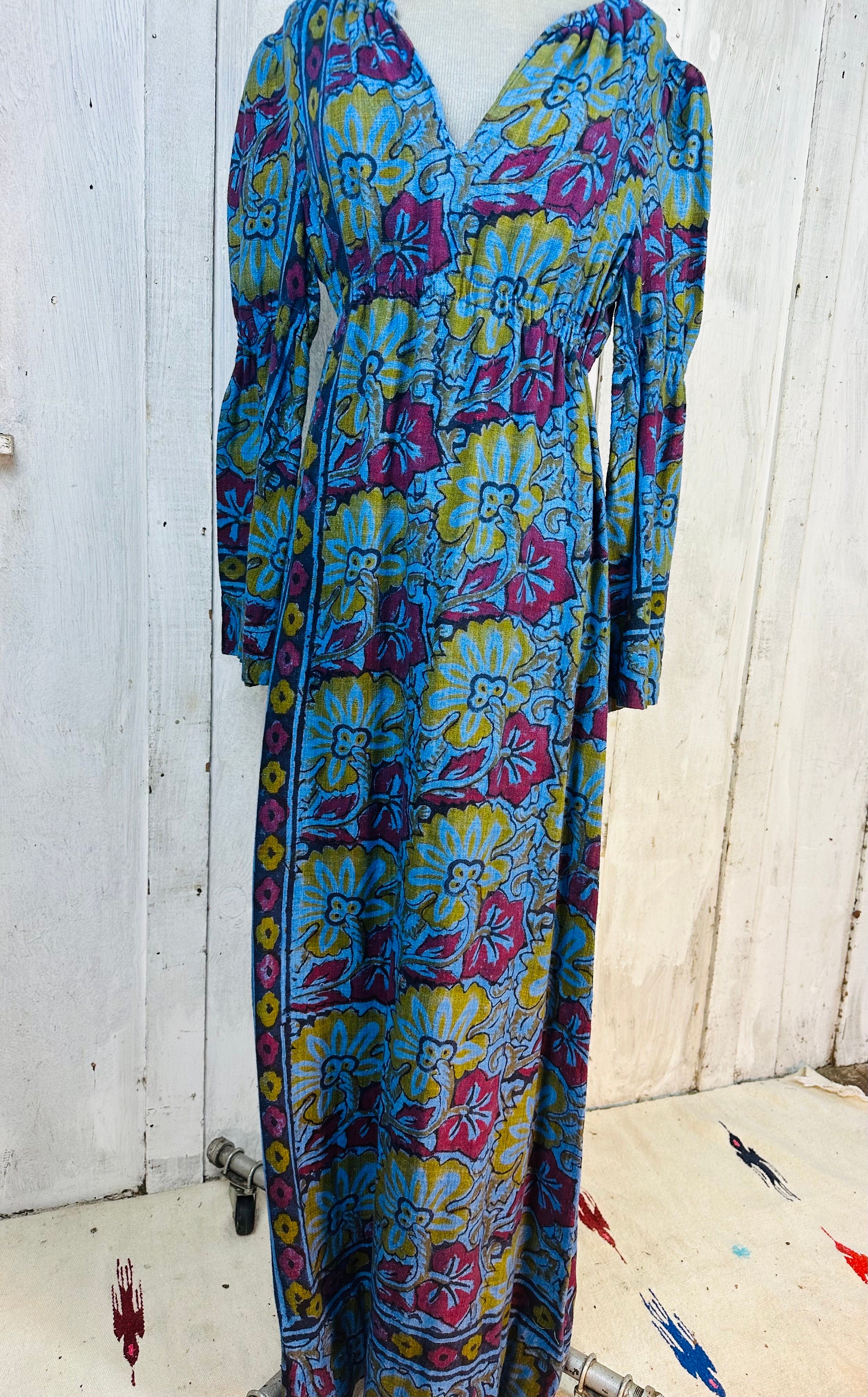 Vintage Indian Dress//indian Gauze Dress// Bohemian Indian Dress ...