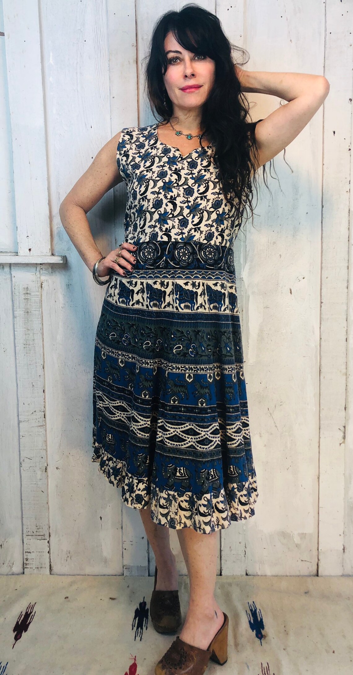 Vintage Indian Dress//indian Cotton Dress// Bohemian Indian Dress ...
